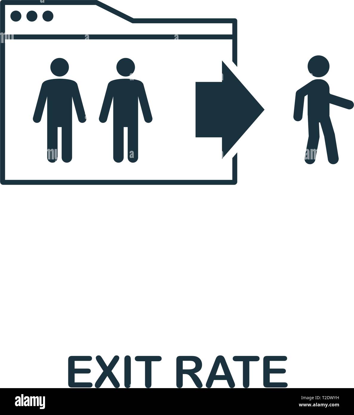 Exit Rate icon. Creative element design from content icons collection ...