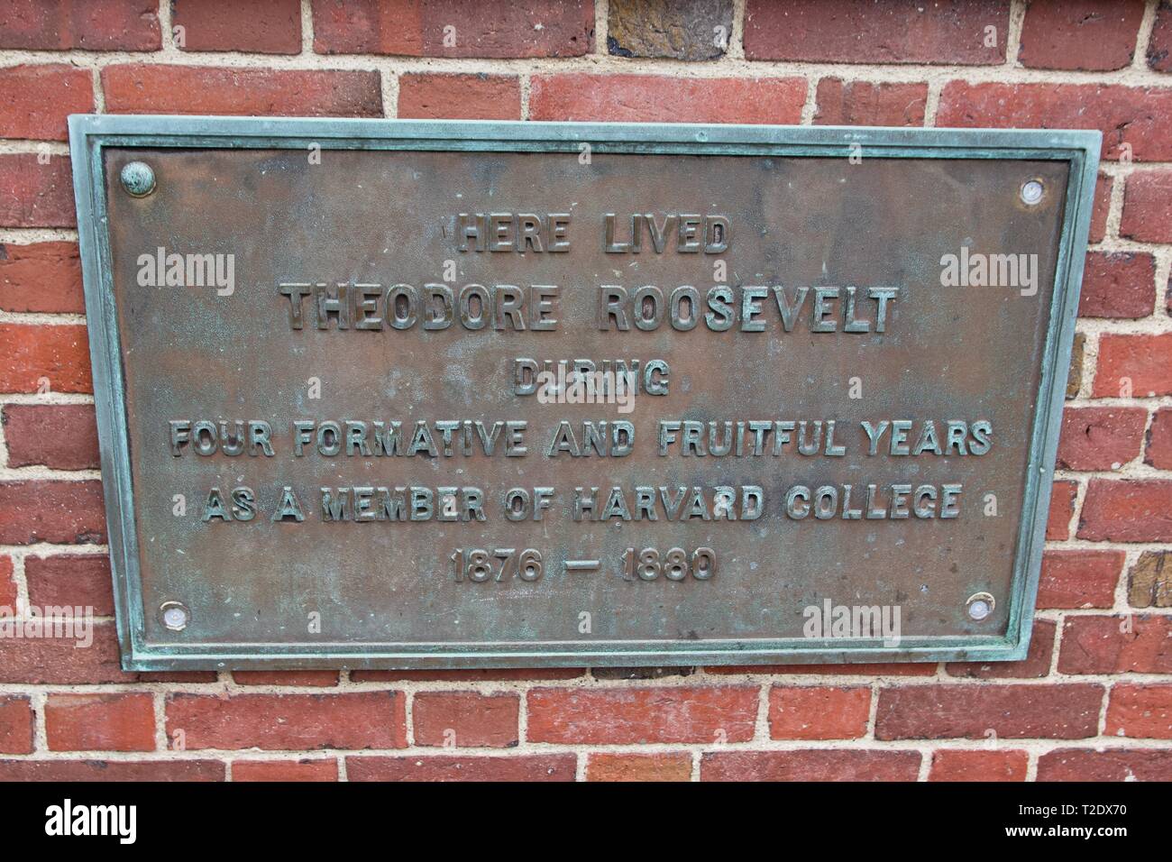 Harvard college plaque hi-res stock photography and images - Alamy