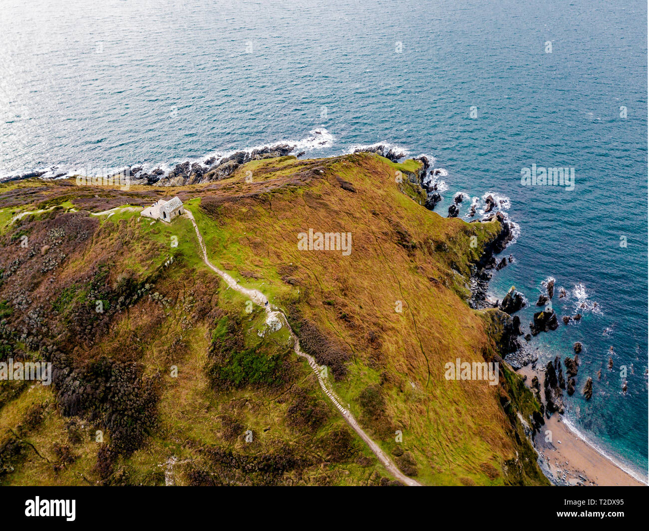Chapel on a hill, next to the sea in Devon Stock Photo - Alamy