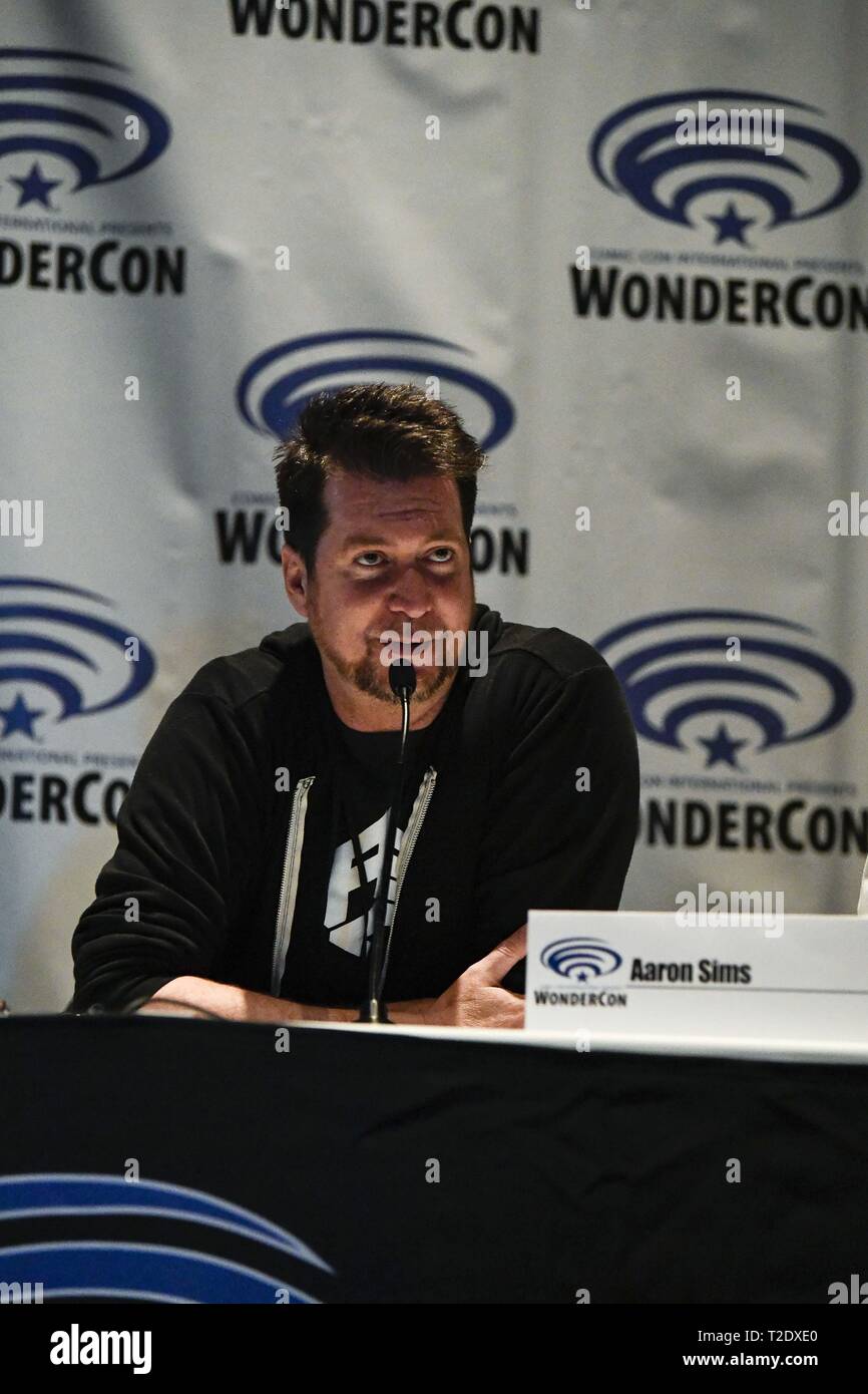 March 9, 2019 - Anaheim, California, U.S - Aaron Sims at Wondercon in ...
