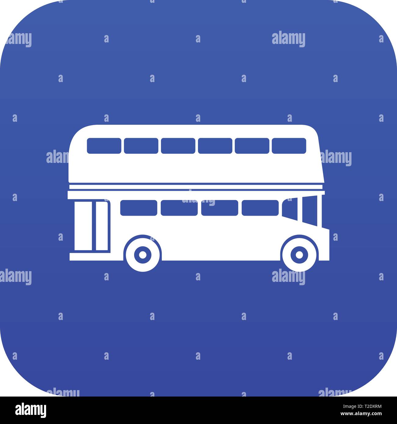 Double decker bus icon digital blue Stock Vector Image & Art - Alamy