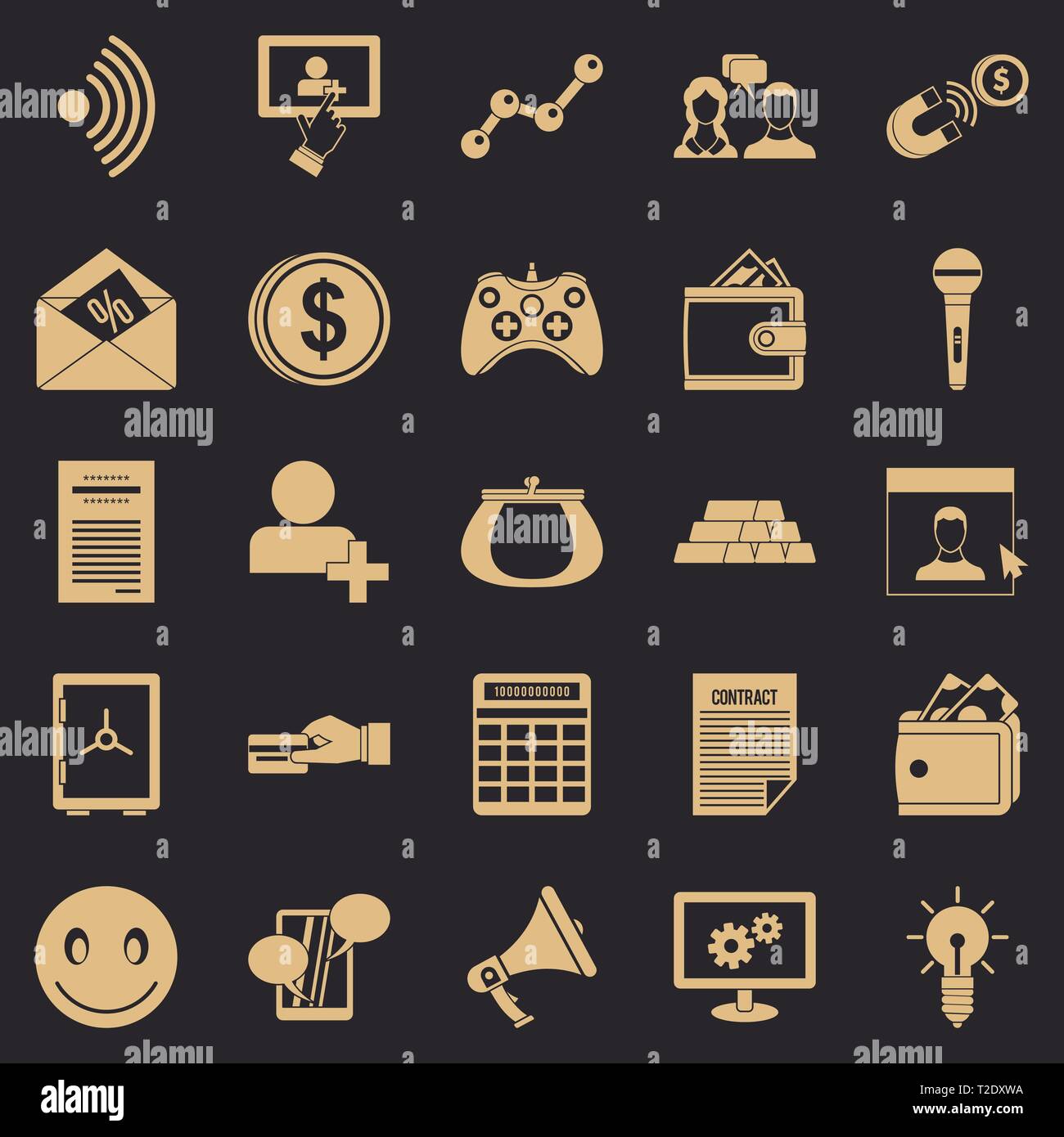 Profit icons set, simple style Stock Vector Image & Art - Alamy