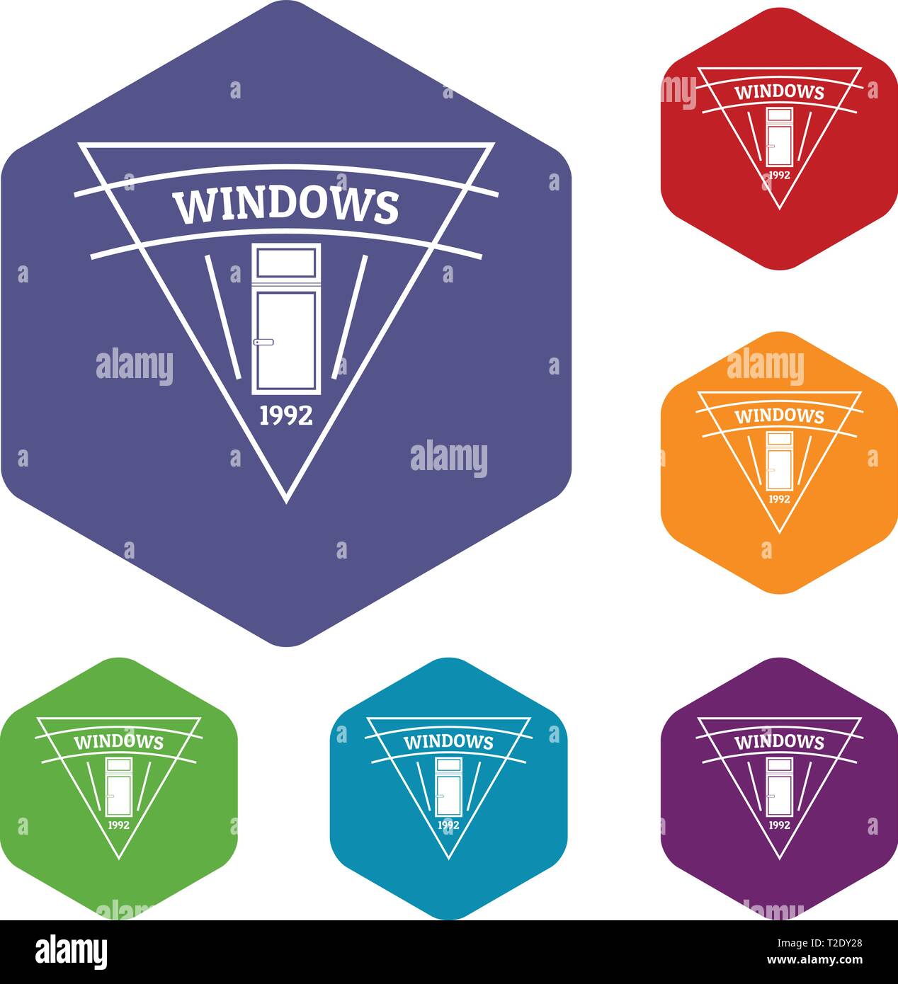 Square window icons vector hexahedron Stock Vector Image & Art - Alamy