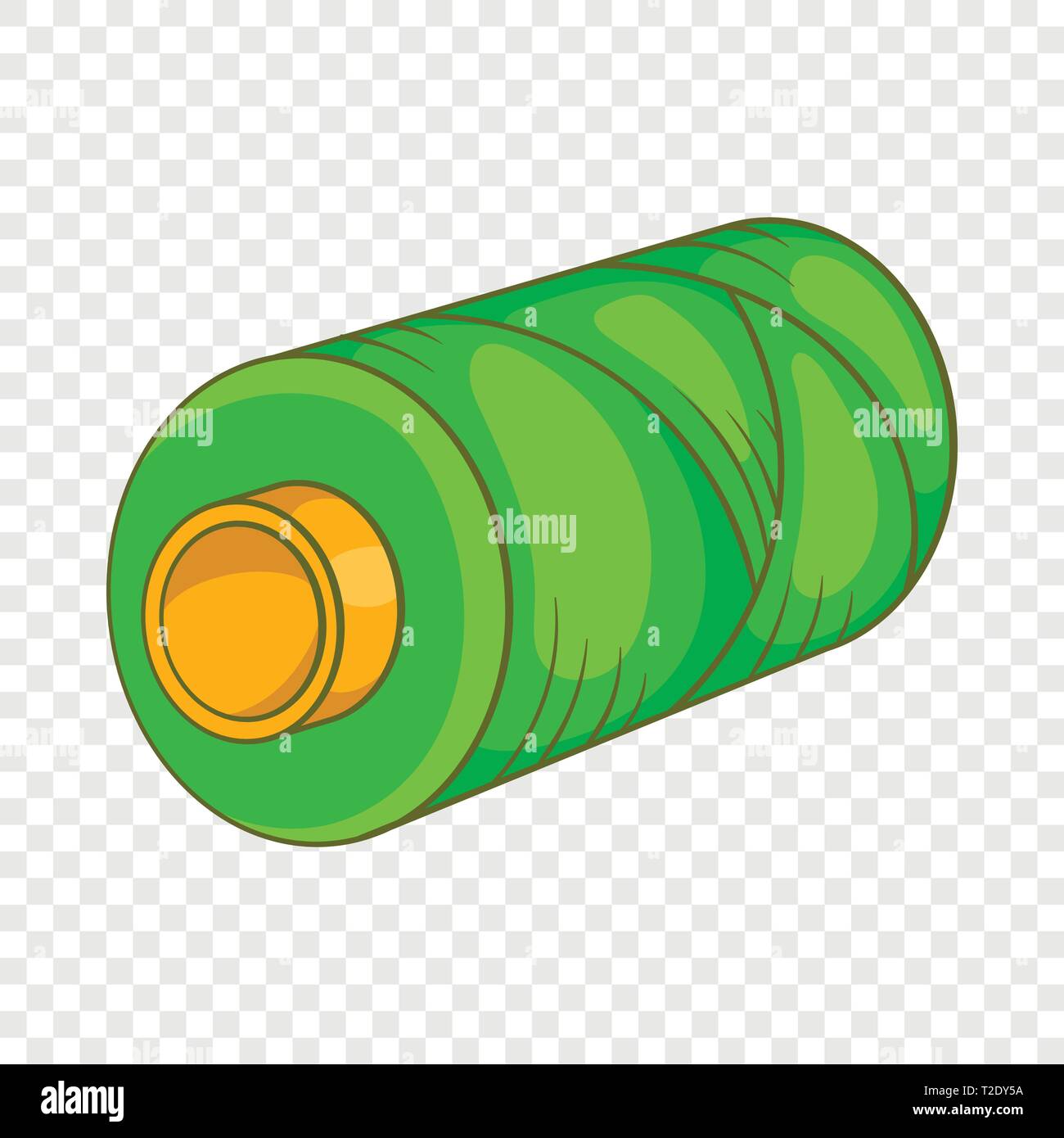 Green bobbin of thread icon, cartoon style Stock Vector Image & Art - Alamy