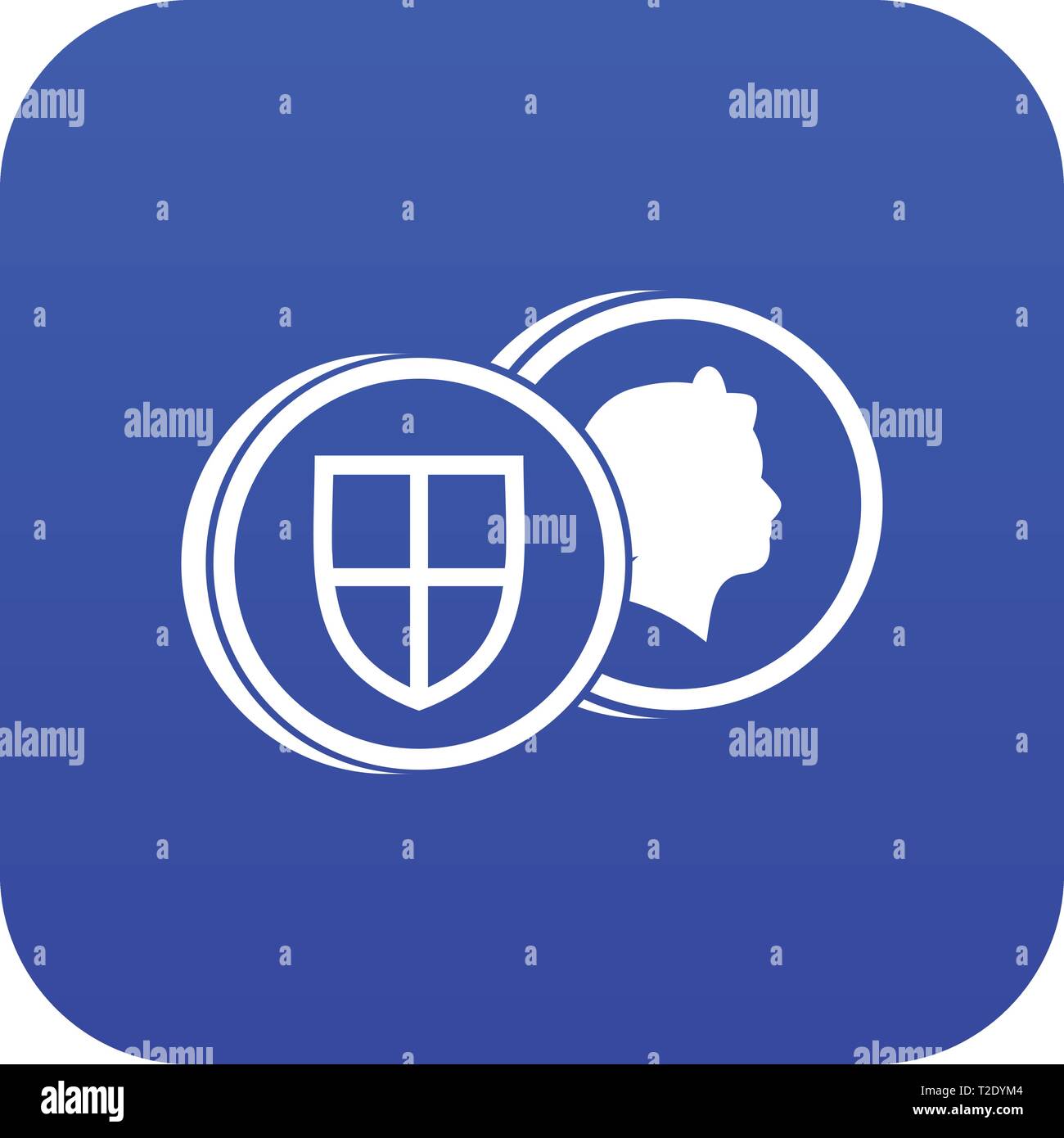 Coins of UK icon digital blue Stock Vector Image & Art - Alamy