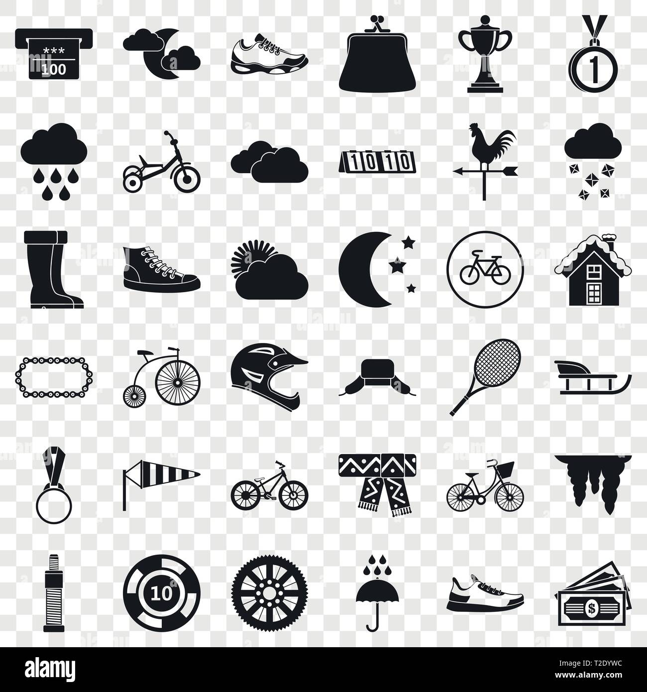 Woman activity icons set, simple style Stock Vector Image & Art - Alamy