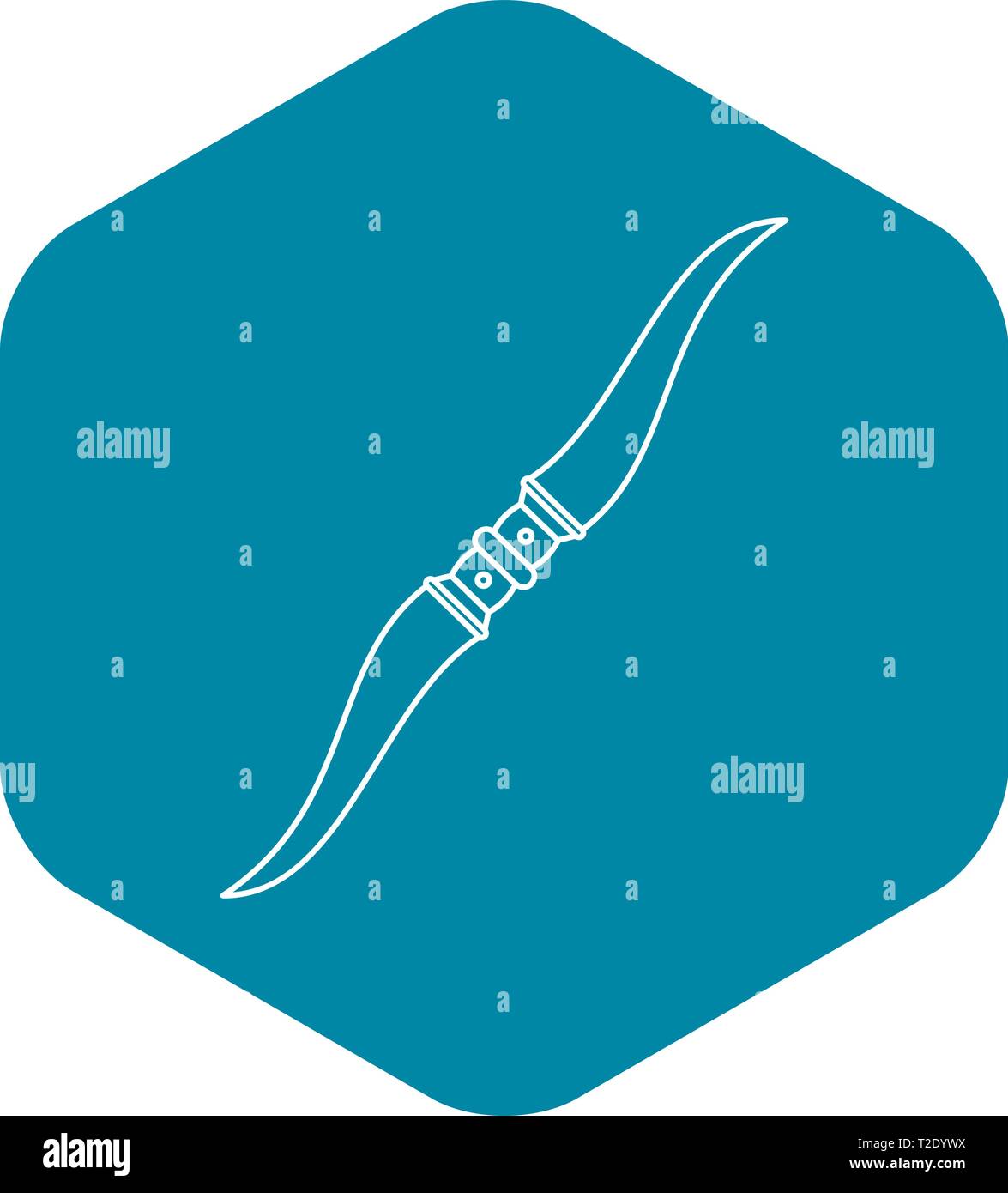 Steel throwing knife icon, outline style Stock Vector Image & Art - Alamy