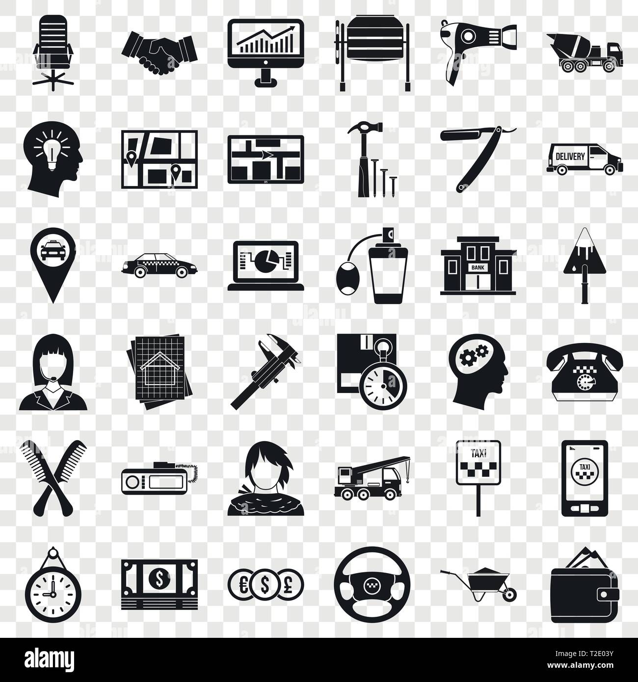 Good work icons set, simple style Stock Vector Image & Art - Alamy
