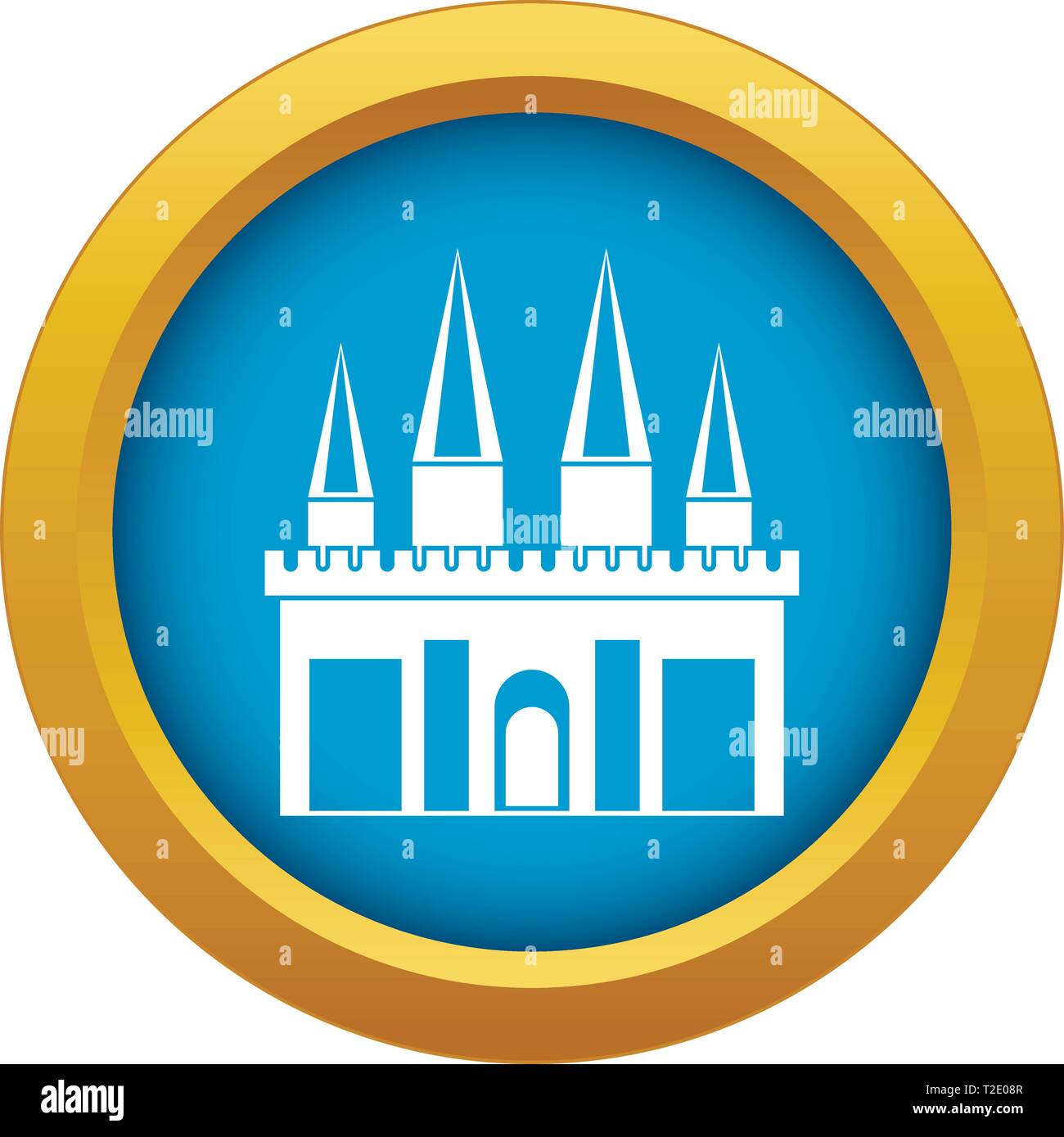 Kingdom palace icon blue vector isolated Stock Vector Image & Art - Alamy