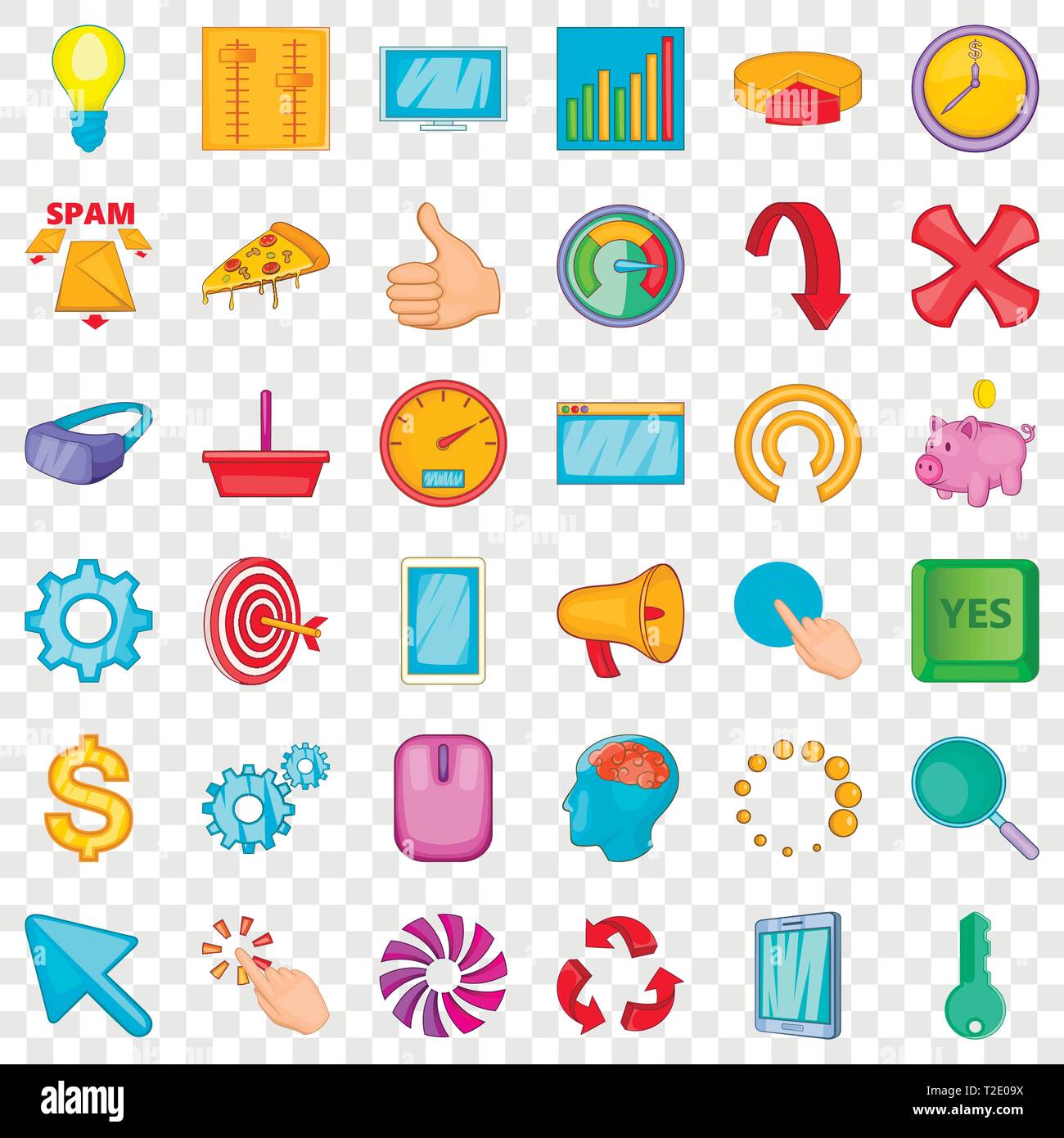 Work vacation icons set, cartoon style Stock Vector Image & Art - Alamy