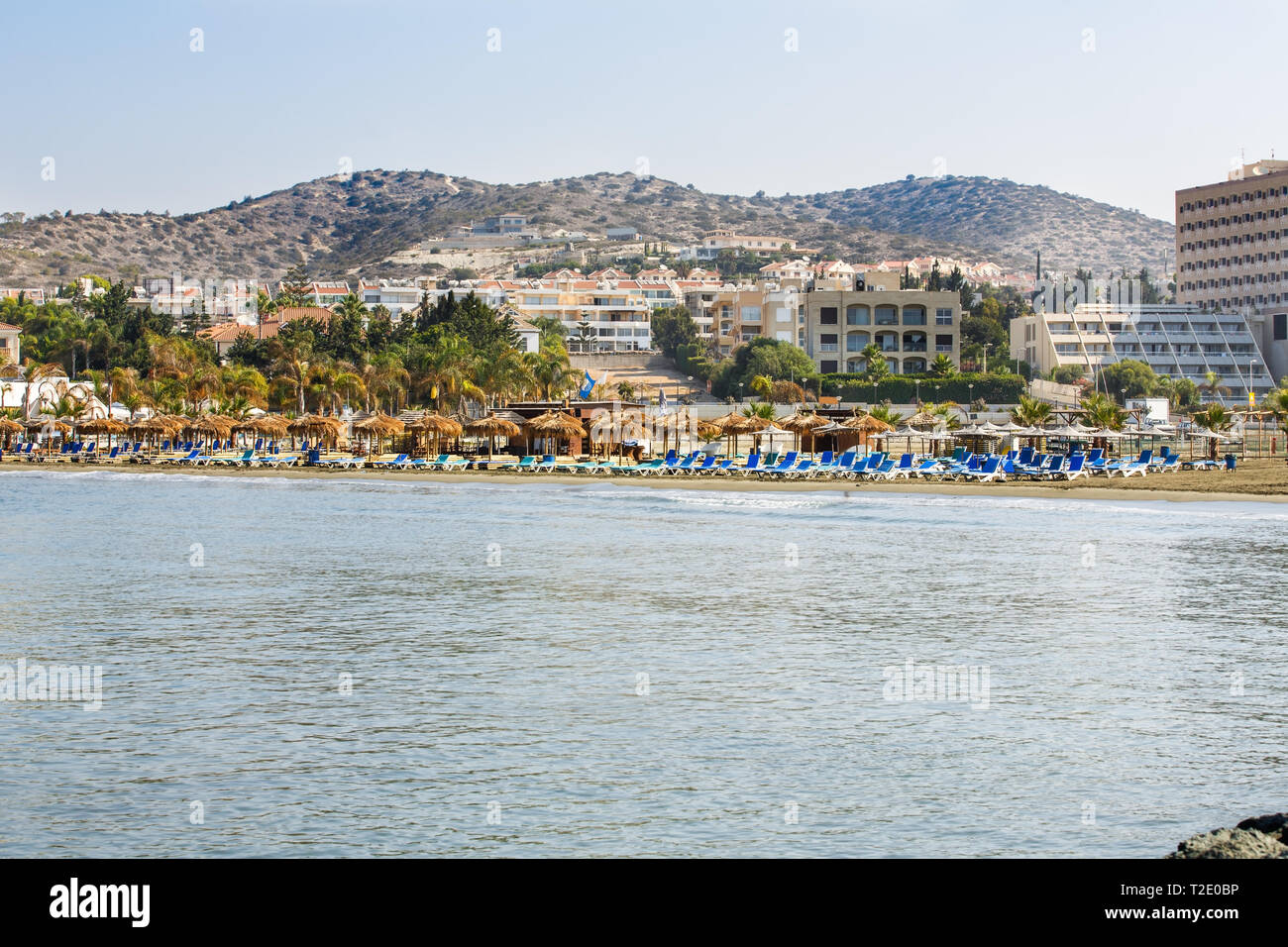 Tropical beach in Limassol, Cyprus Stock Photo - Alamy