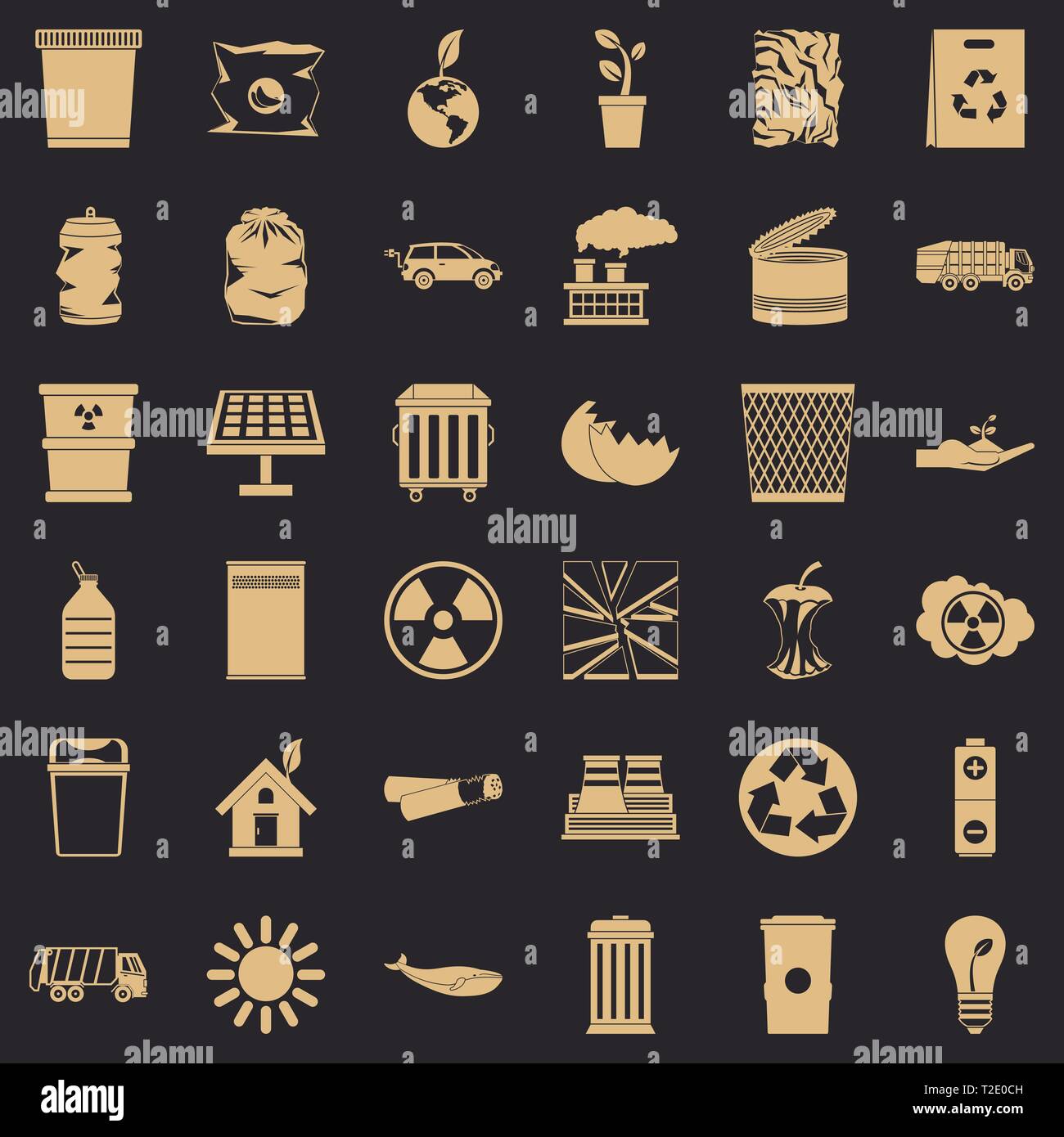 Ecology icons set, simple style Stock Vector Image & Art - Alamy