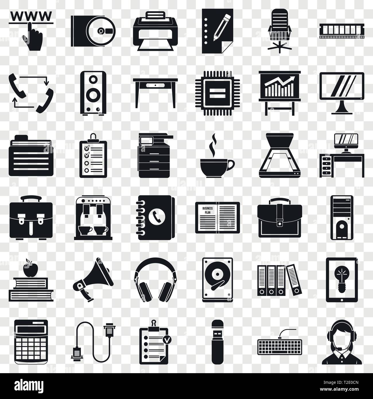 Work folder icons set, simple style Stock Vector Image & Art - Alamy