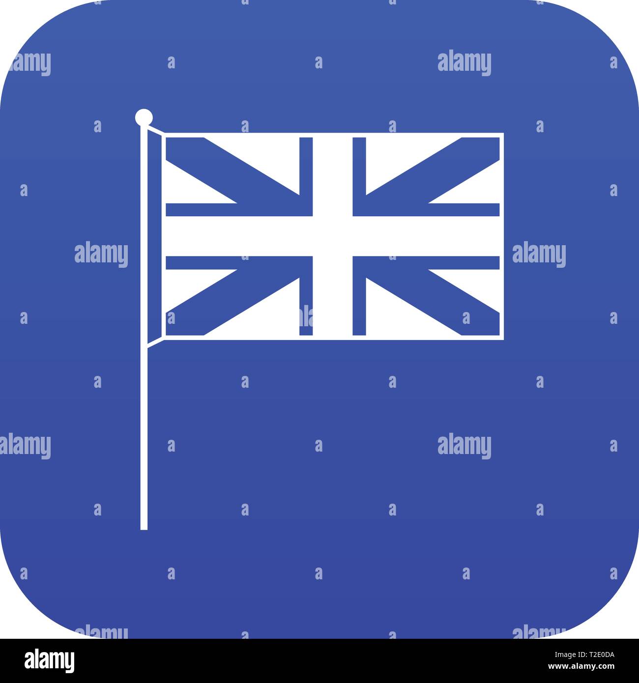 UK flag icon digital blue Stock Vector Image & Art - Alamy
