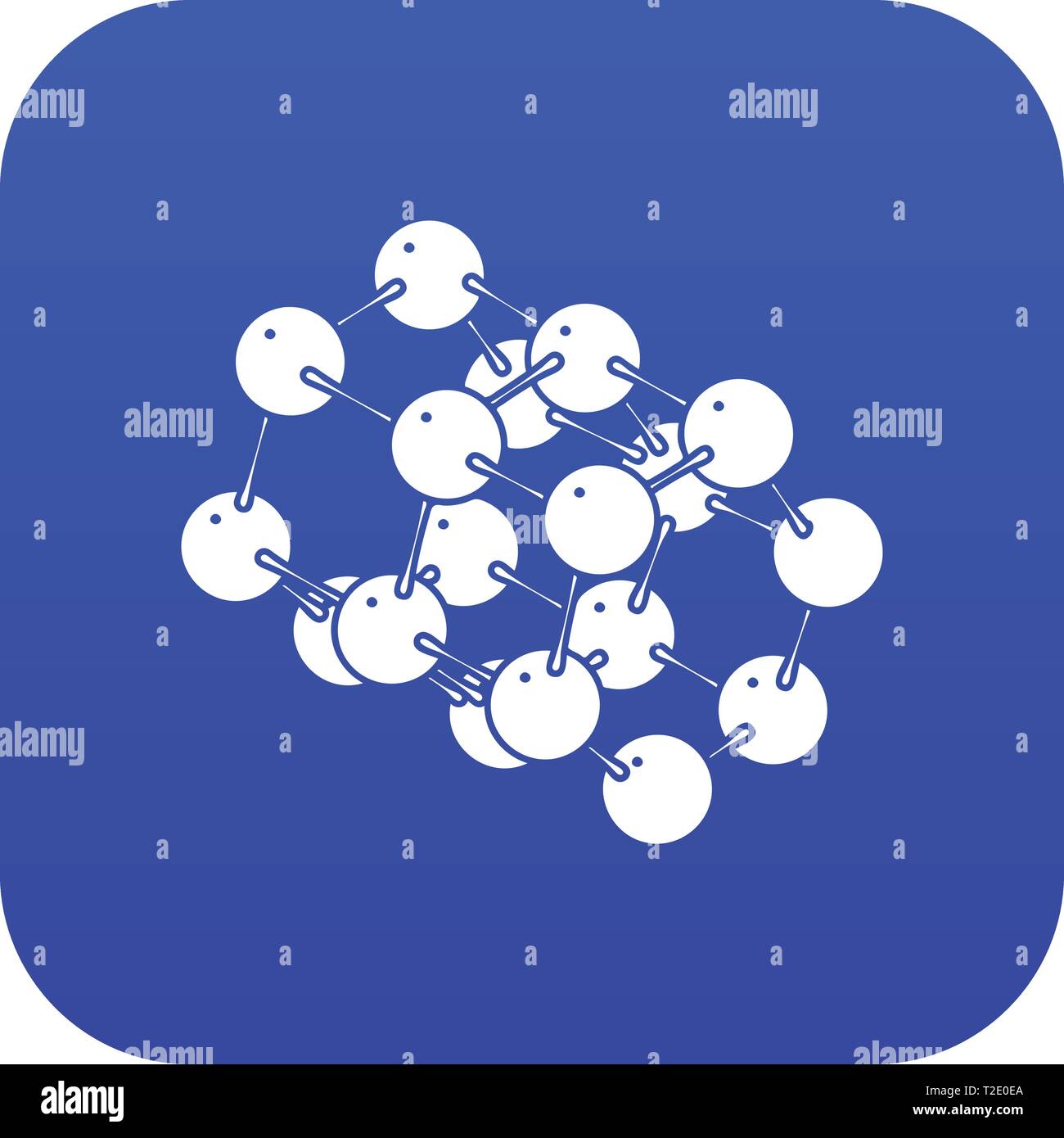 Triple molecule icon blue vector Stock Vector Image & Art - Alamy