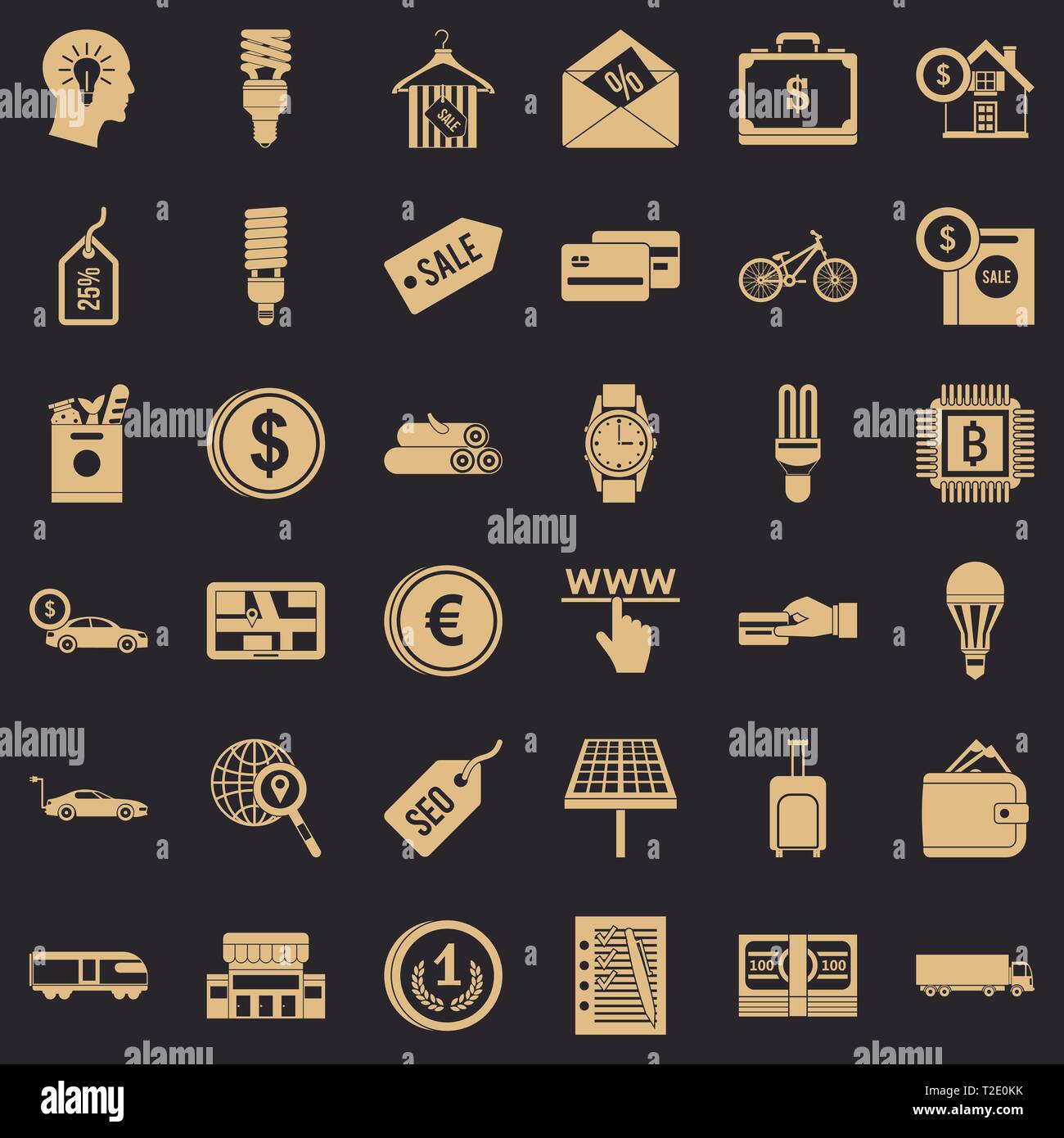 Economy icons set, simple style Stock Vector Image & Art - Alamy