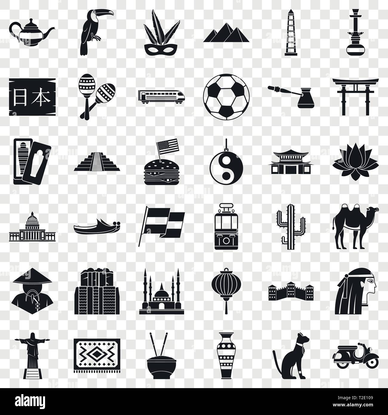 World culture icons set, simple style Stock Vector Image & Art - Alamy