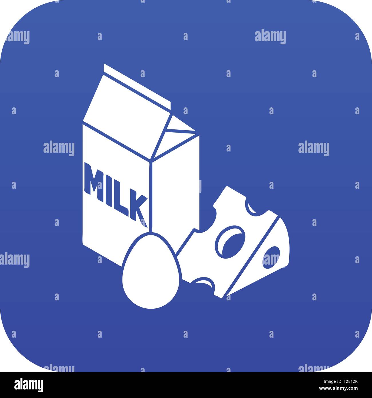 Milk product icon blue vector Stock Vector Image & Art - Alamy