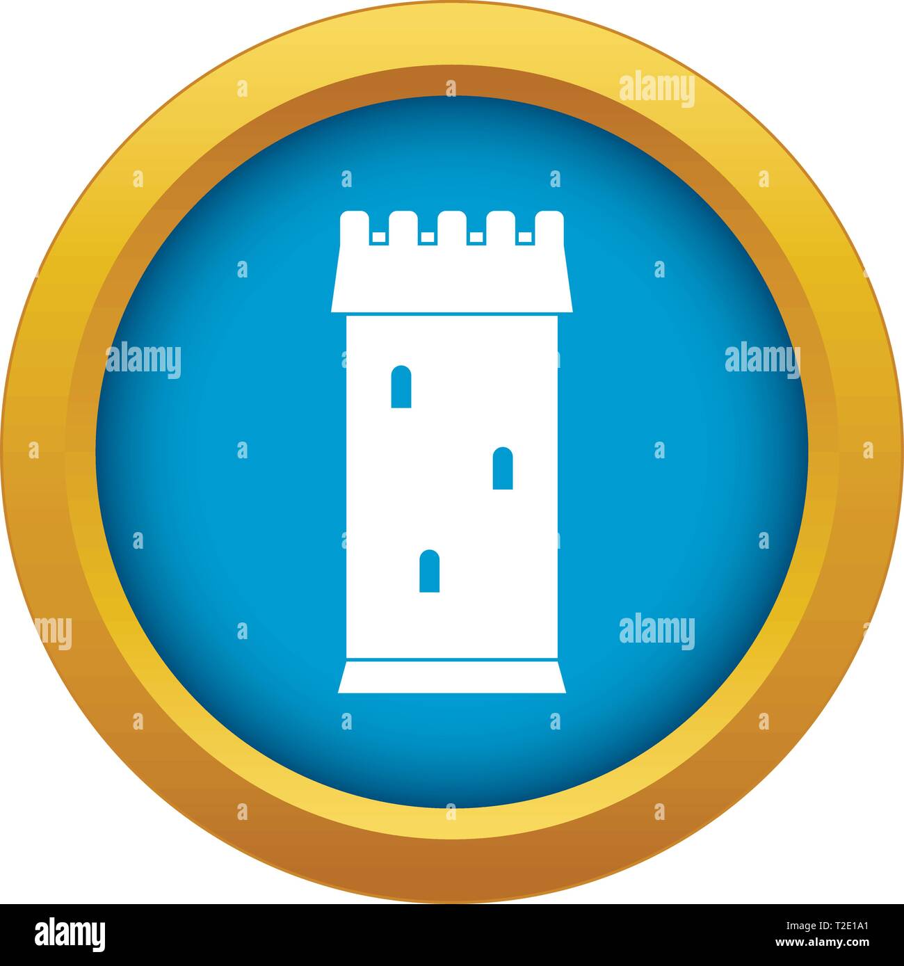 Fortress tower icon blue vector isolated Stock Vector Image & Art - Alamy