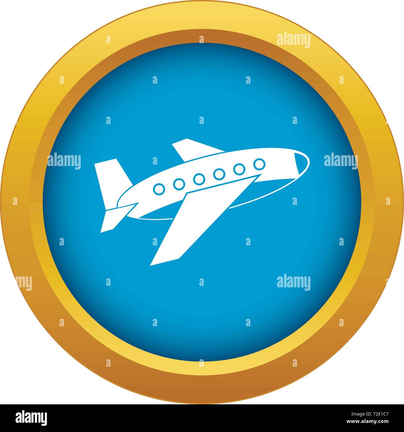Airplane icon blue vector isolated Stock Vector Image & Art - Alamy