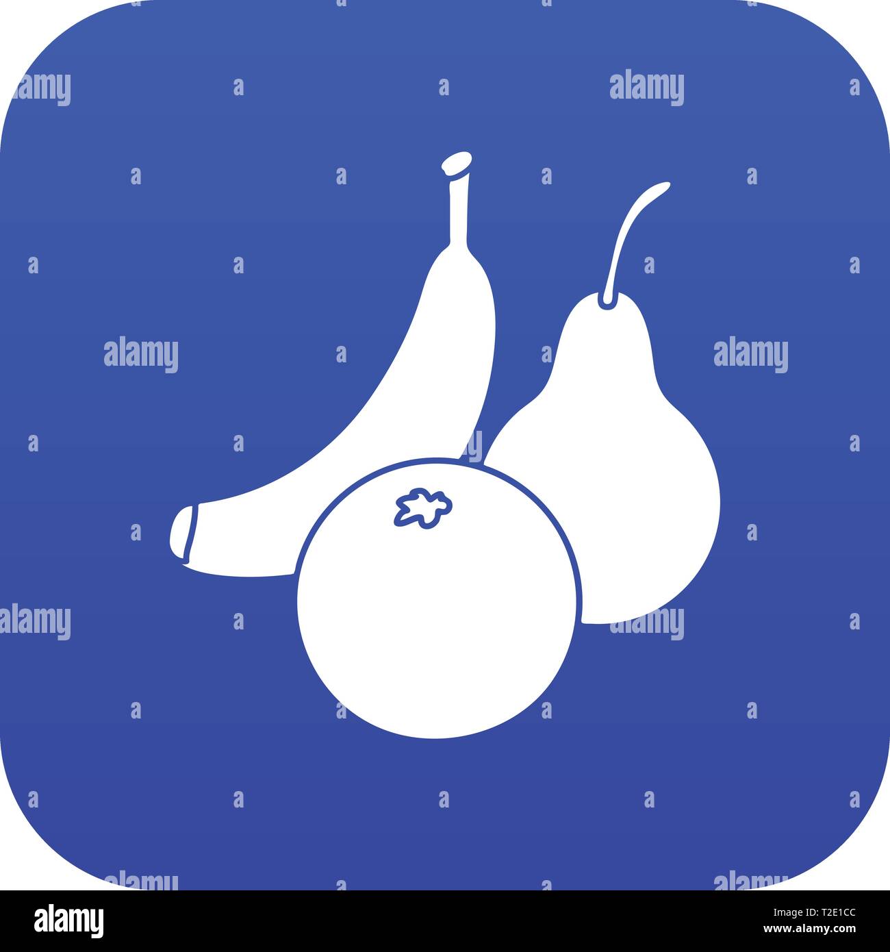 Fruits food icon blue vector Stock Vector Image & Art - Alamy