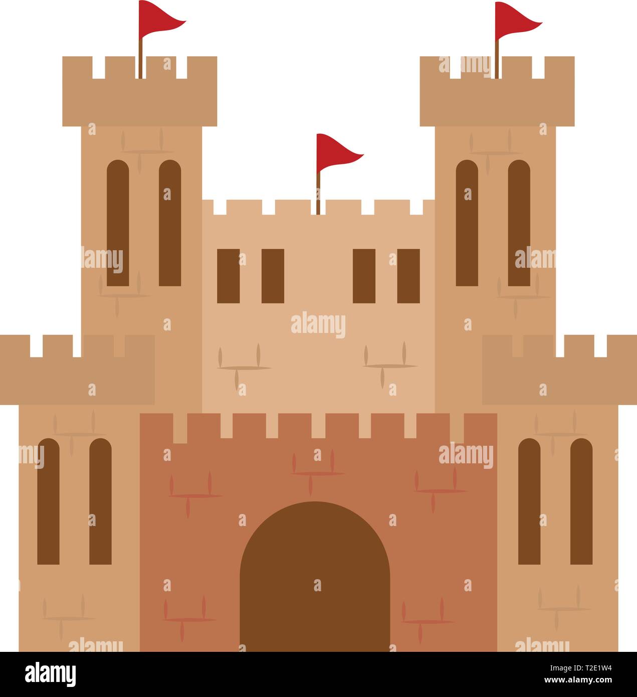 Front view of a castle Stock Vector Image & Art - Alamy