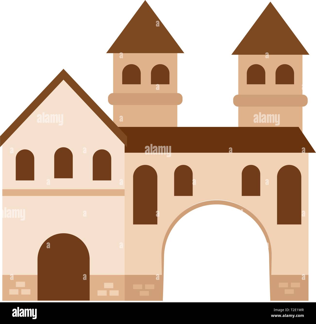 Front view of a castle Stock Vector Image & Art - Alamy