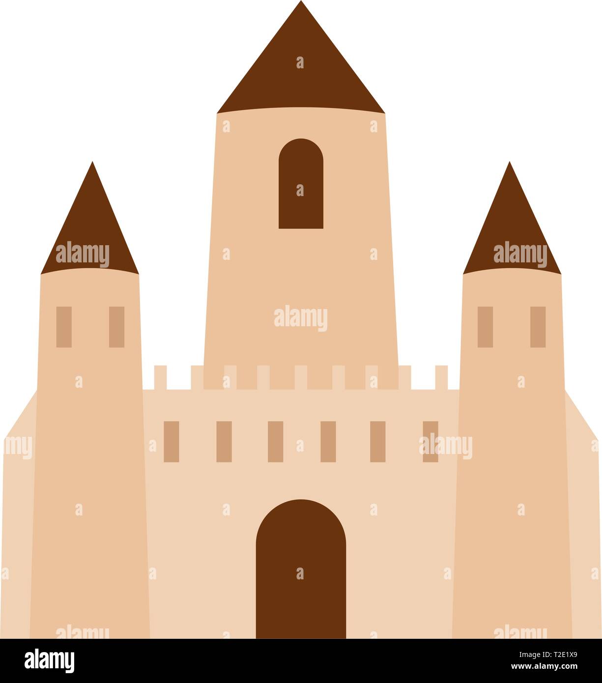 Front view of a castle Stock Vector Image & Art - Alamy