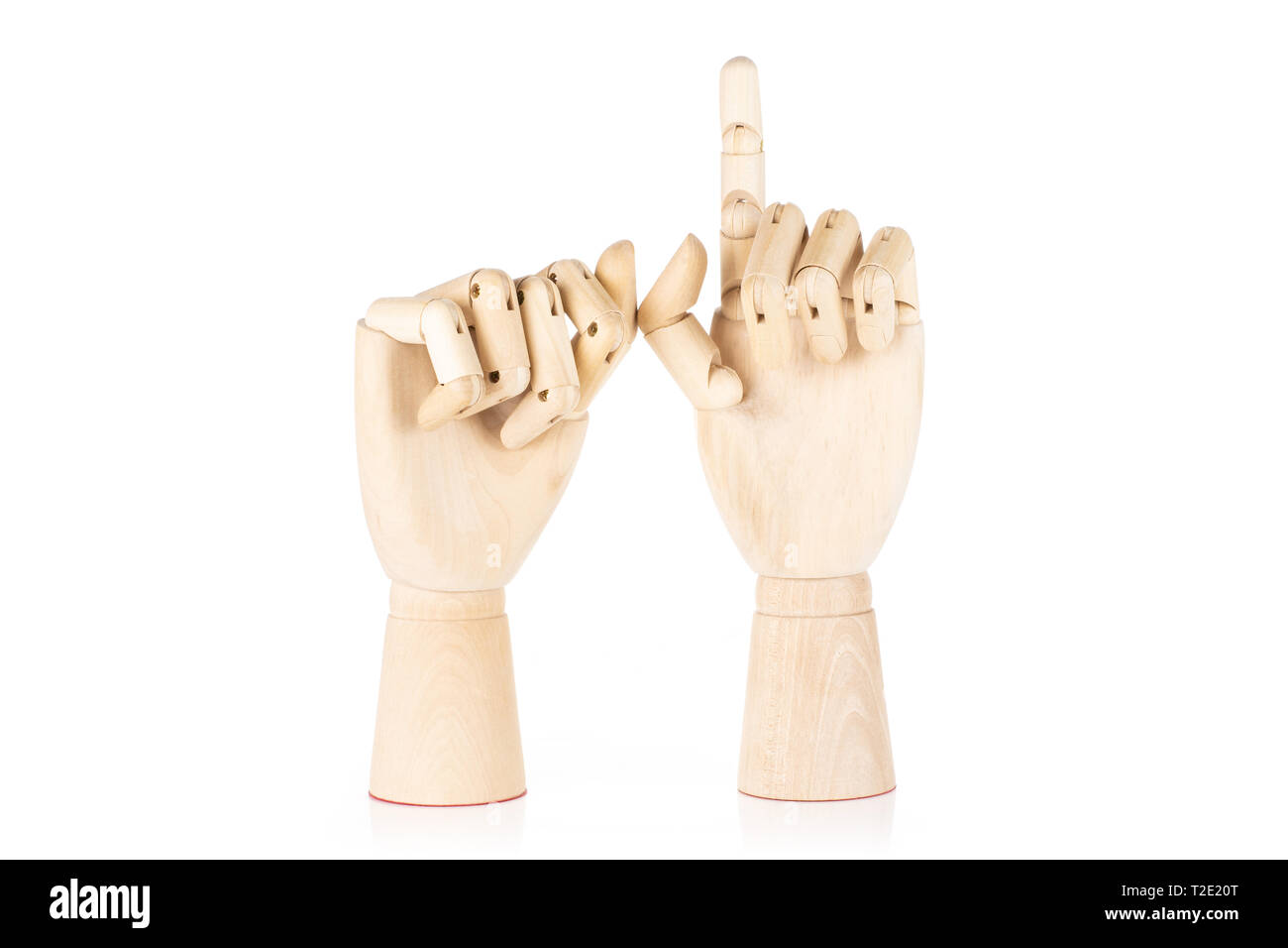 Pointing up. two hands. deaf sign language isolated on white background ...