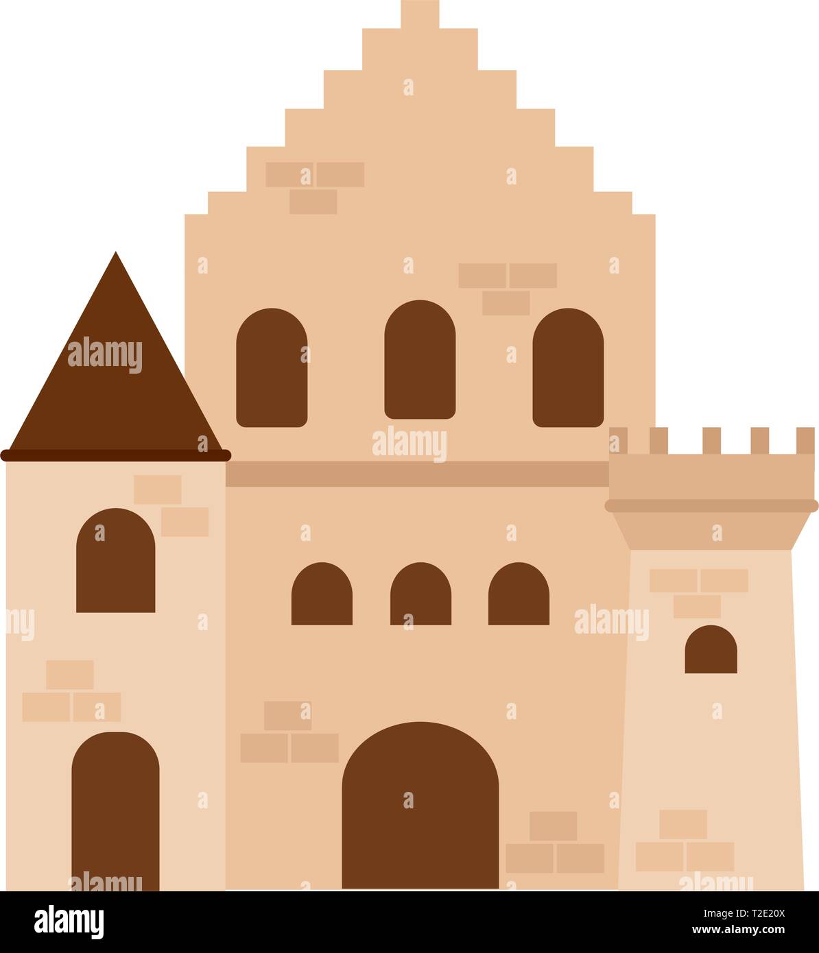 Front view of a castle Stock Vector Image & Art - Alamy