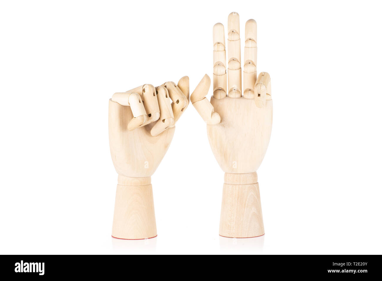 To point three. deaf sign language isolated on white background Stock ...