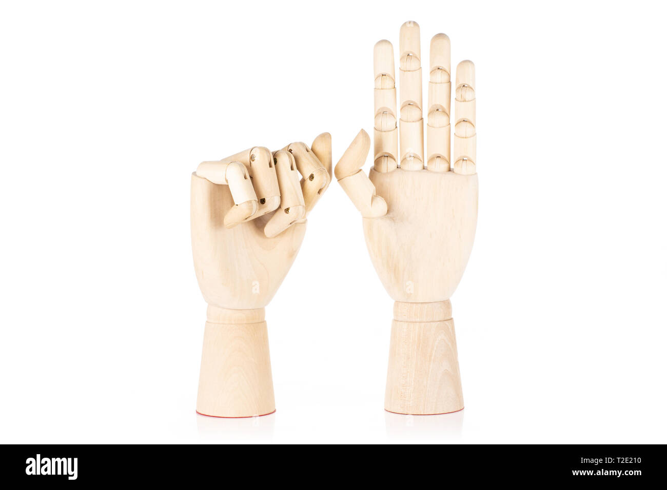 To point five. deaf sign language isolated on white background Stock ...