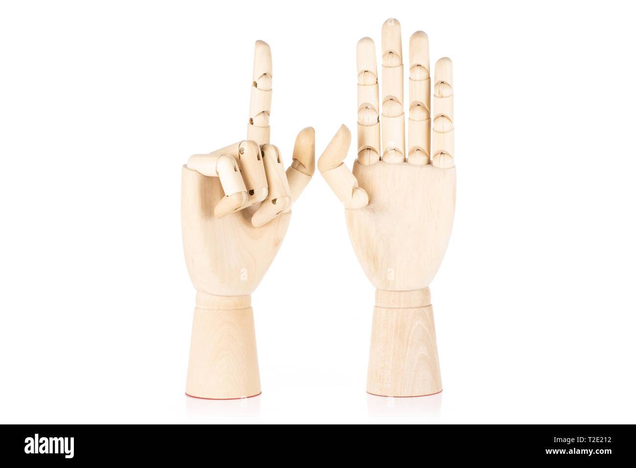 To point seven. deaf sign language isolated on white background Stock ...