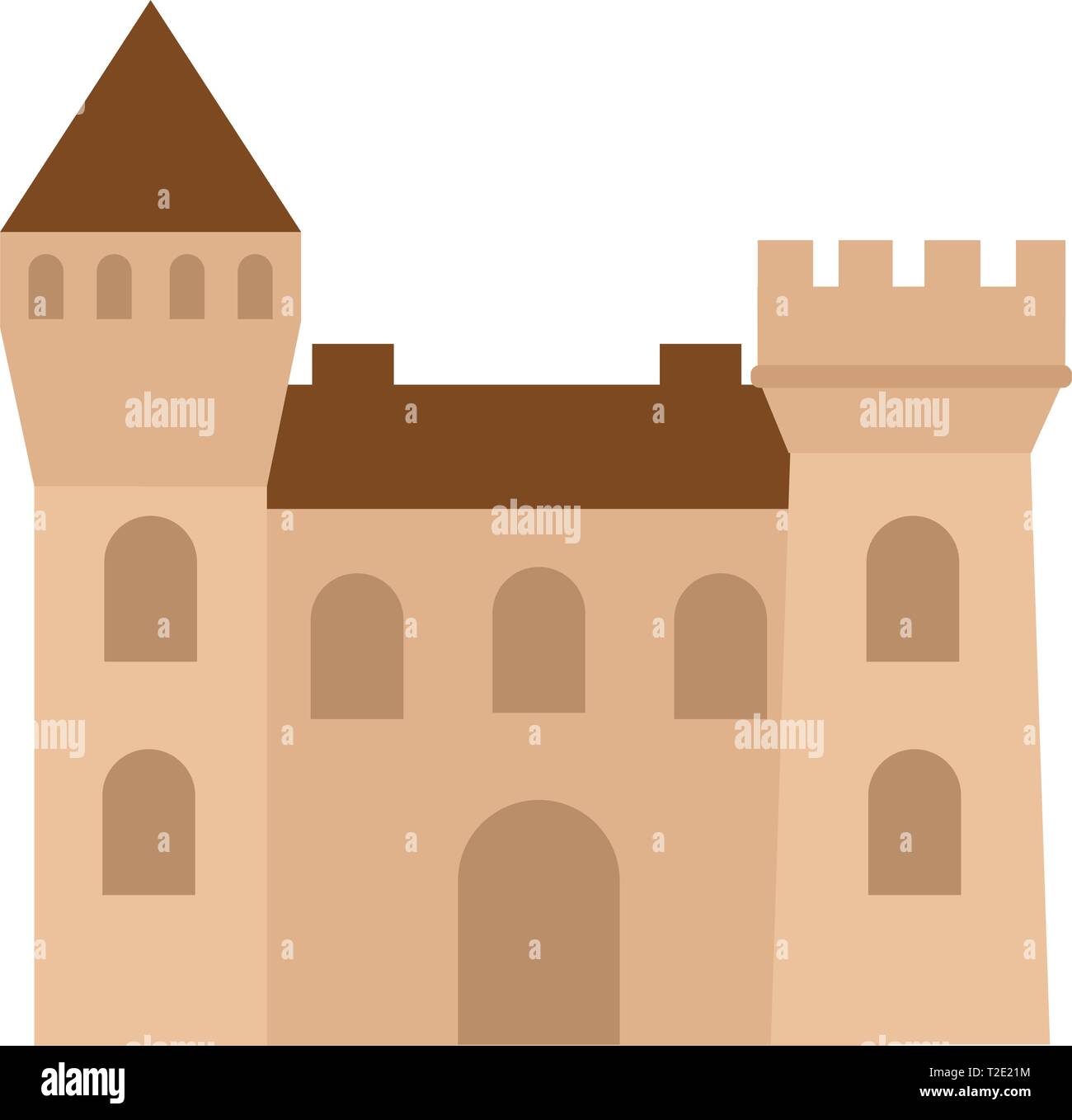 Front view of a castle Stock Vector Image & Art - Alamy