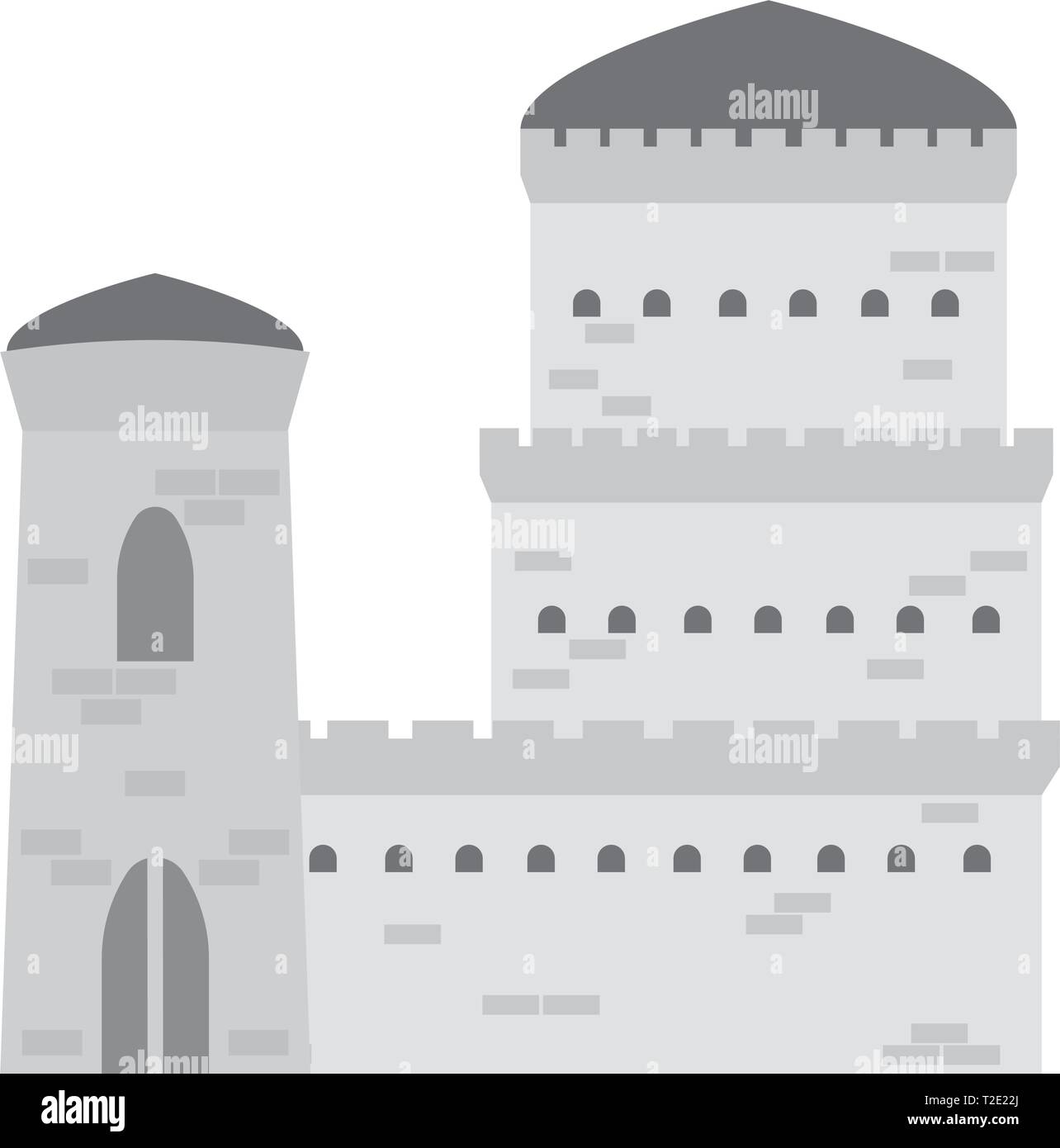 Front view of a castle Stock Vector Image & Art - Alamy
