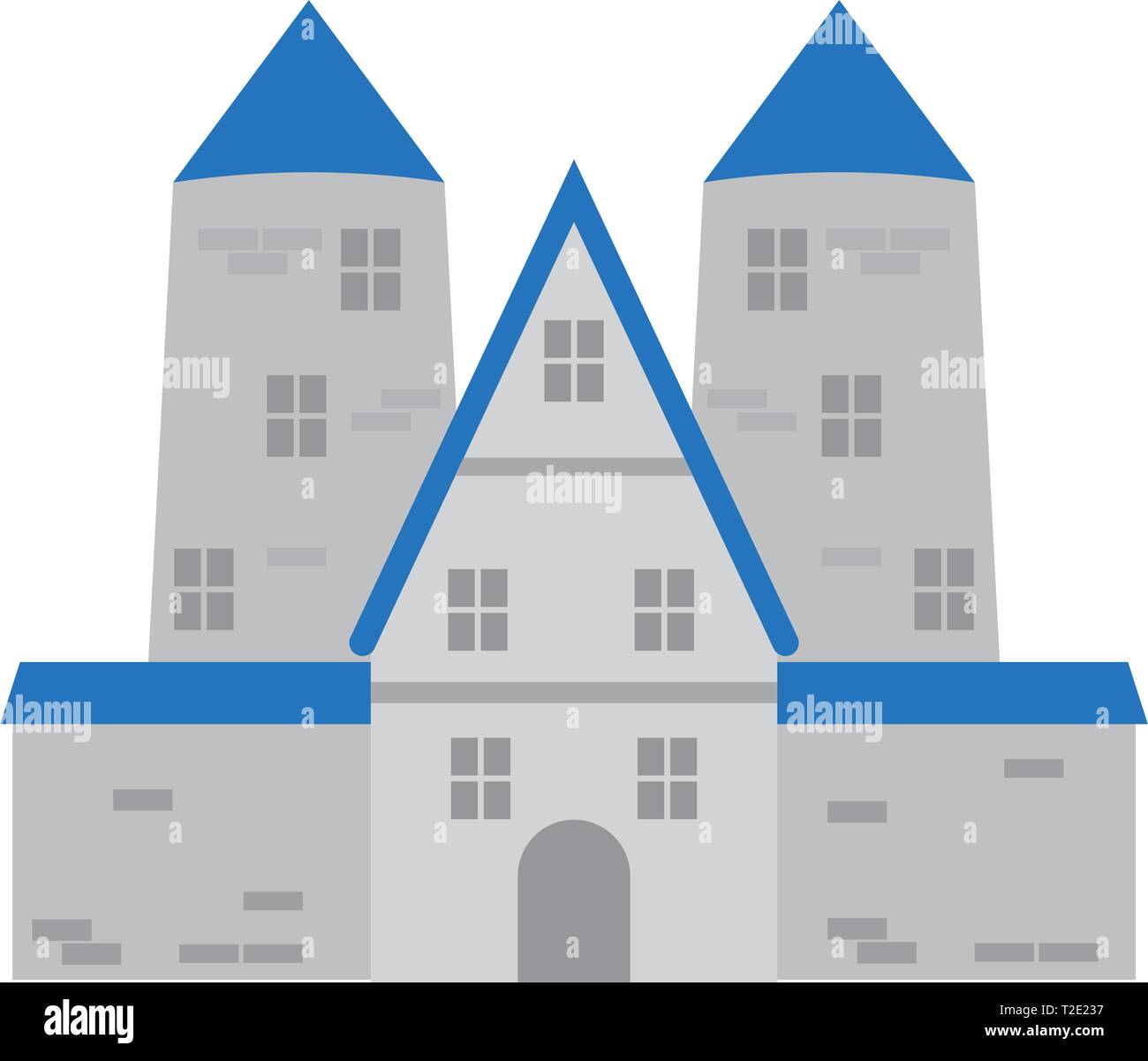 Front view of a castle Stock Vector Image & Art - Alamy