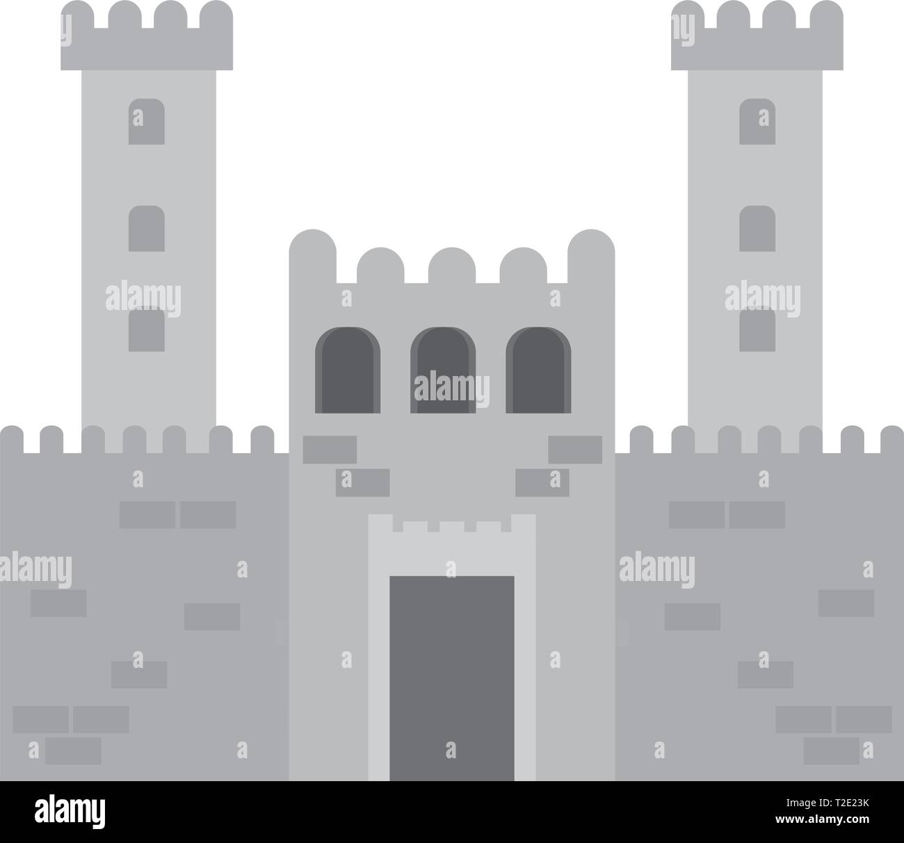 Front view of a castle Stock Vector Image & Art - Alamy