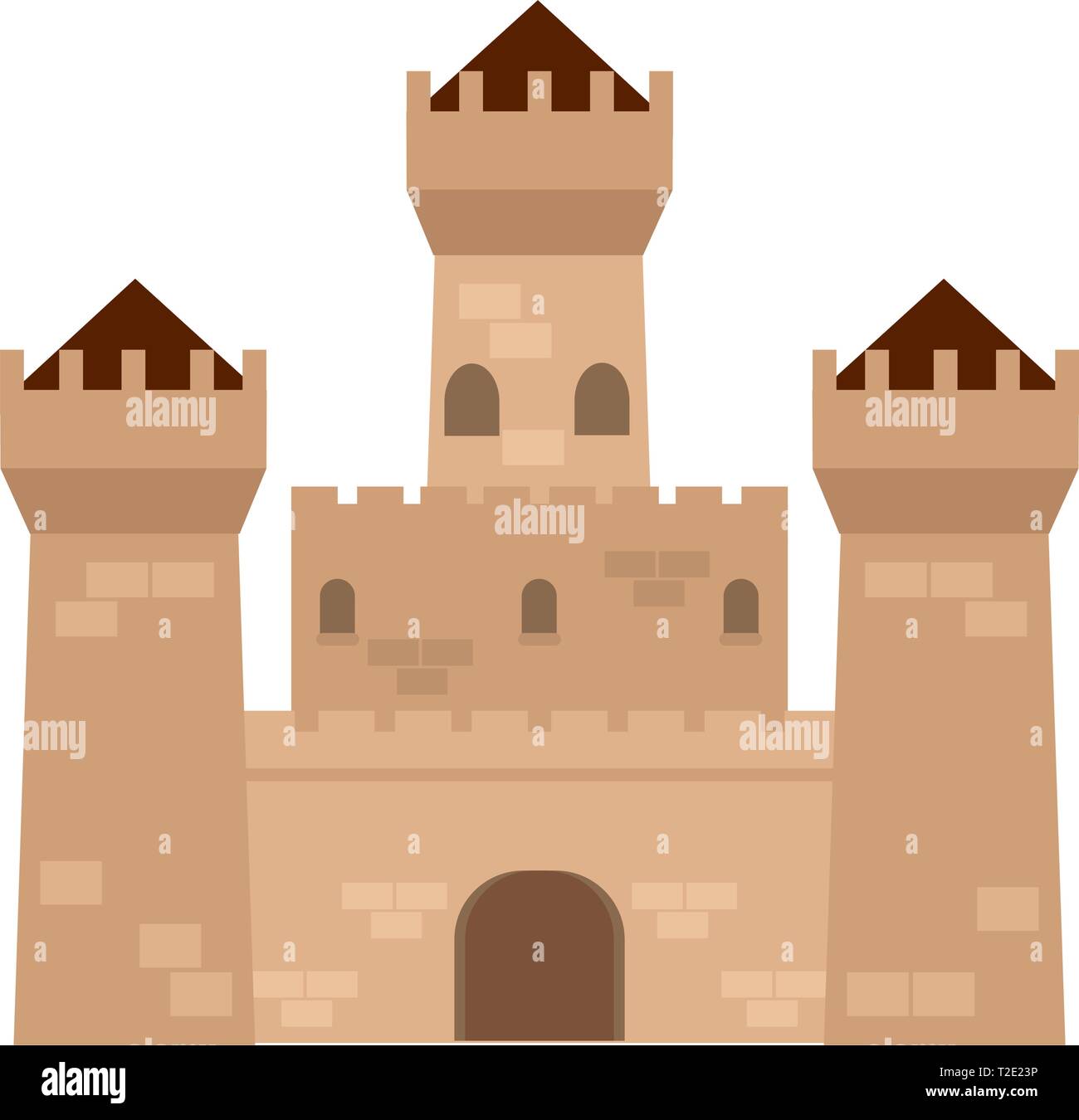 Front view of a castle Stock Vector Image & Art - Alamy