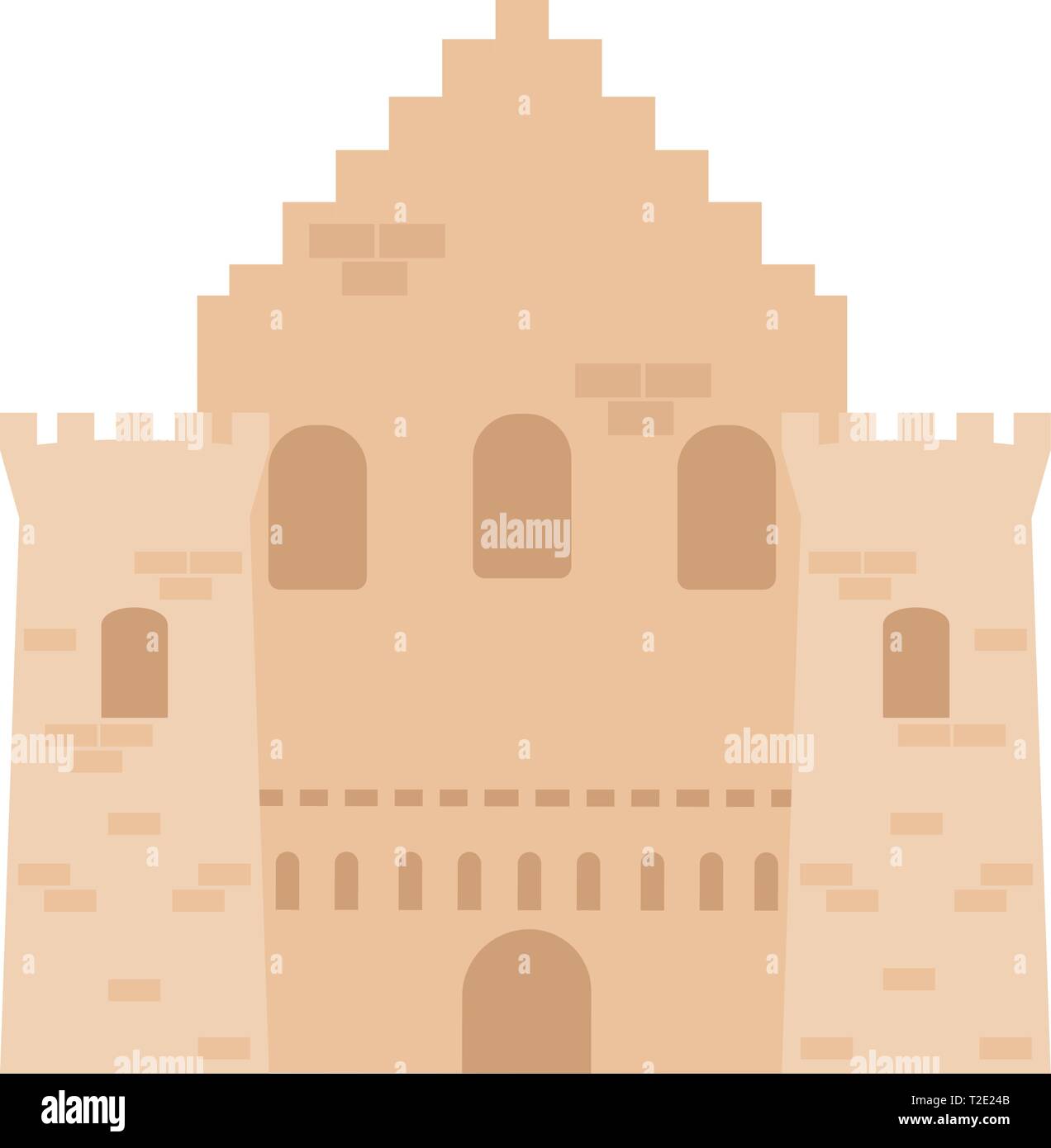 Front view of a castle Stock Vector Image & Art - Alamy