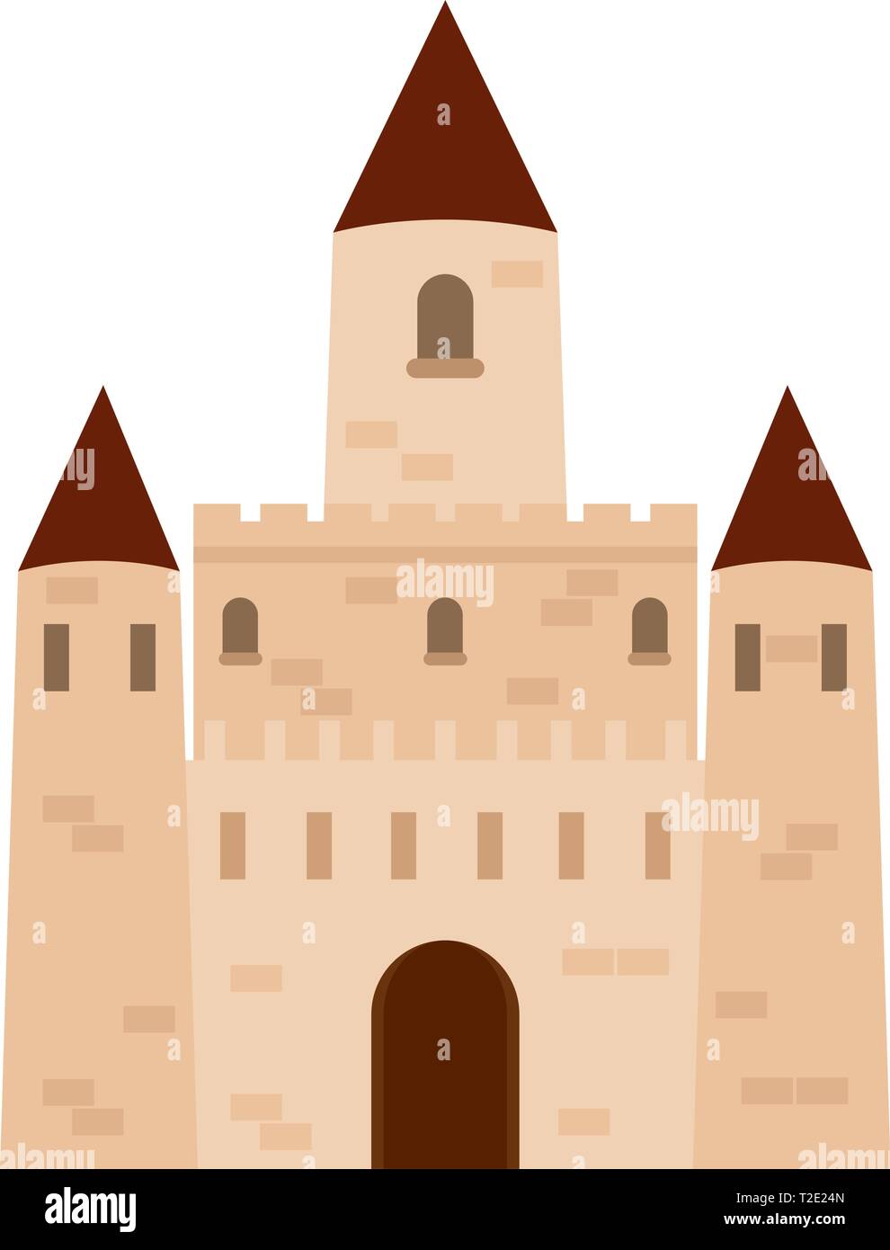 Front view of a castle Stock Vector Image & Art - Alamy