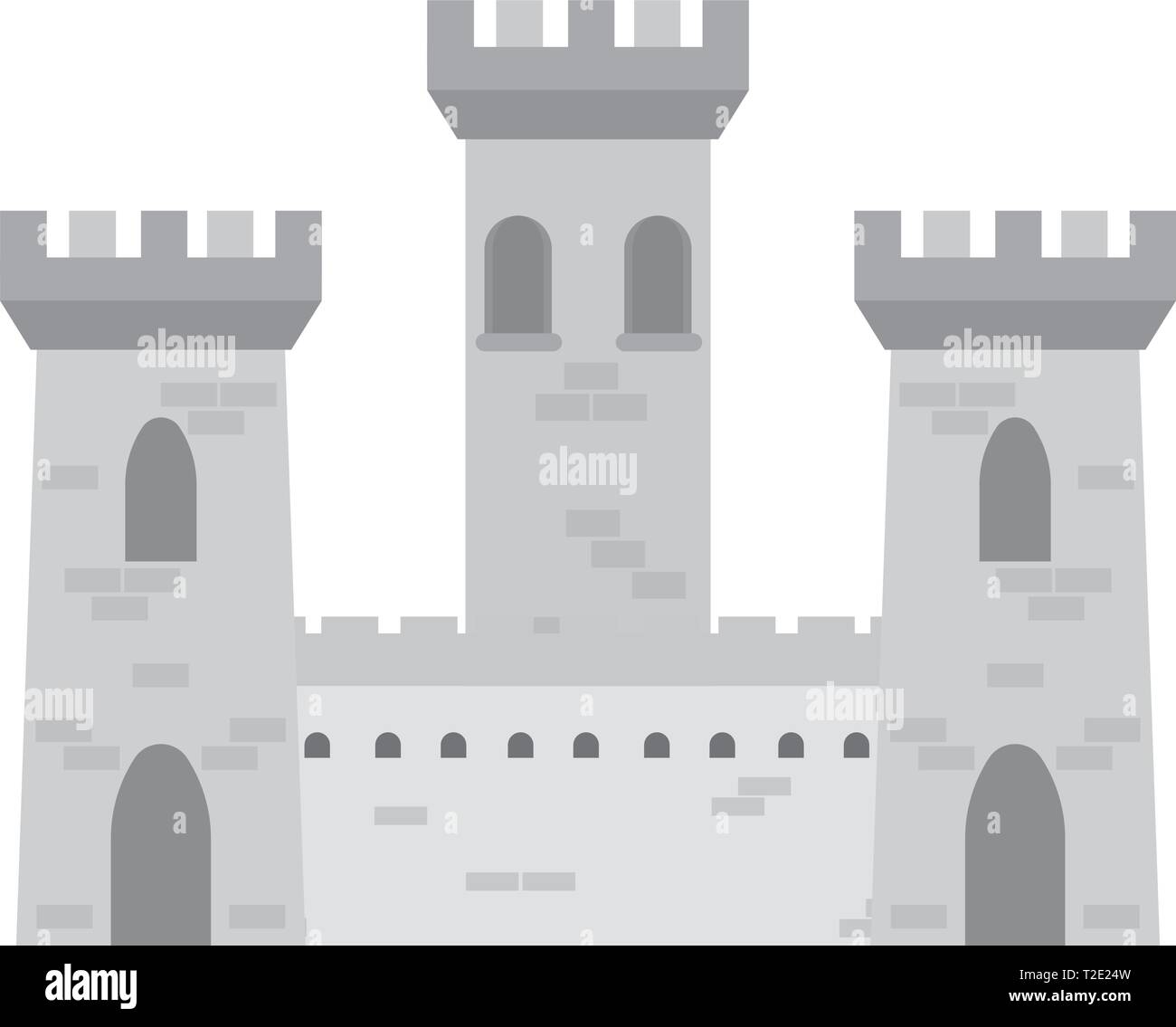 Front view of a castle Stock Vector Image & Art - Alamy