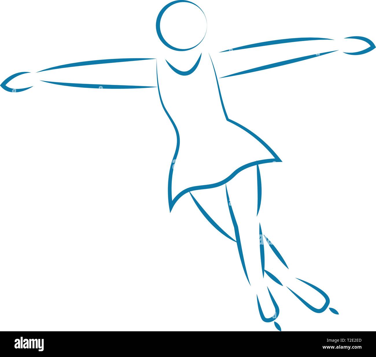 Ice skating ballerina Stock Vector Images - Alamy