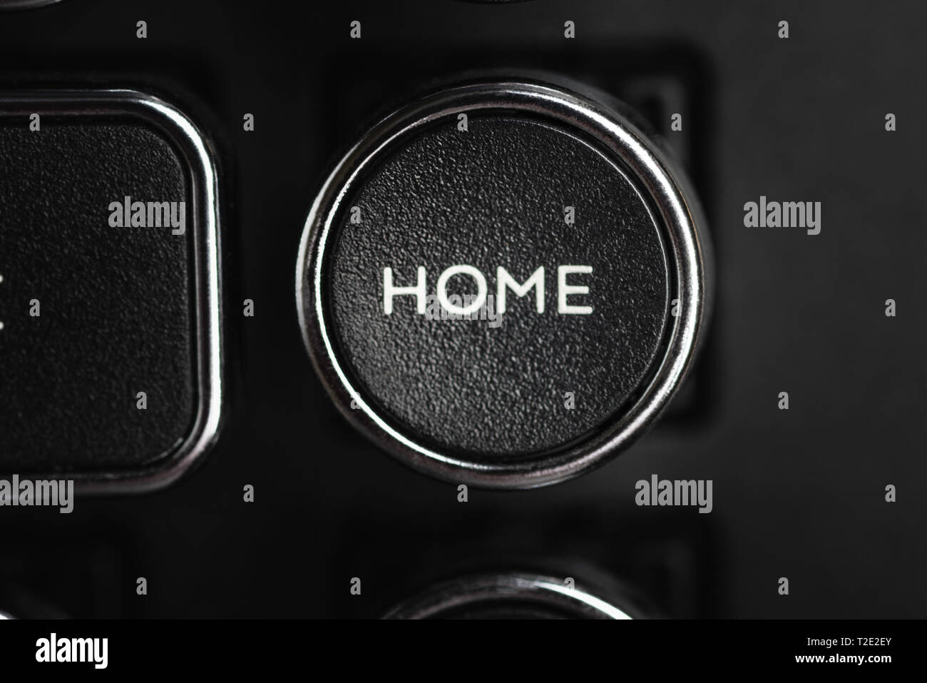 A macro or close-up shot of a retro style typewriter key cap keyboard ...