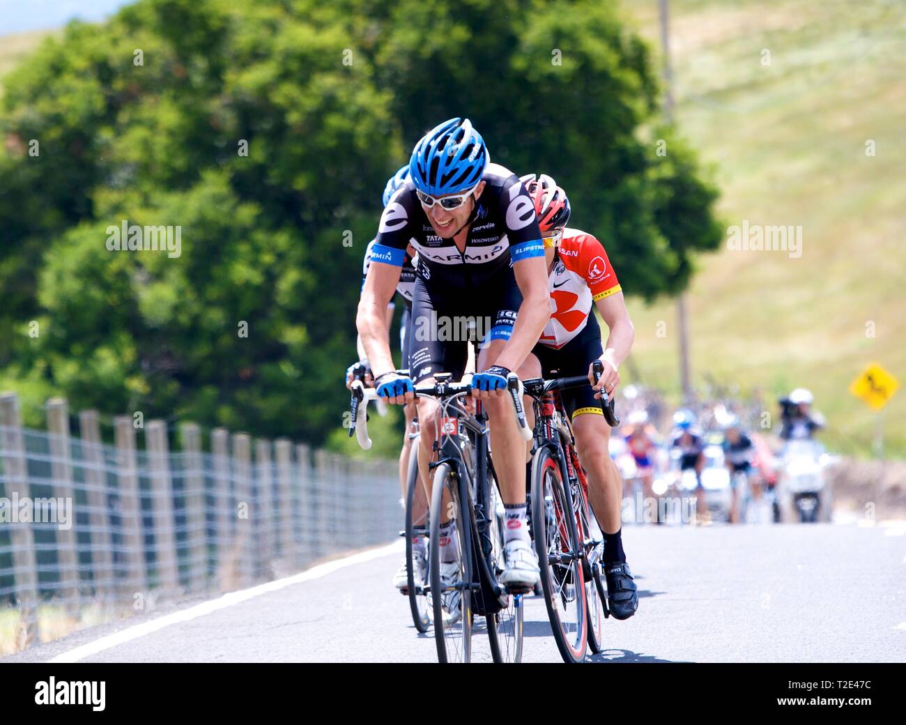 Garmin riders climbing Mt. Hamilton San Jose Stock Photo - Alamy