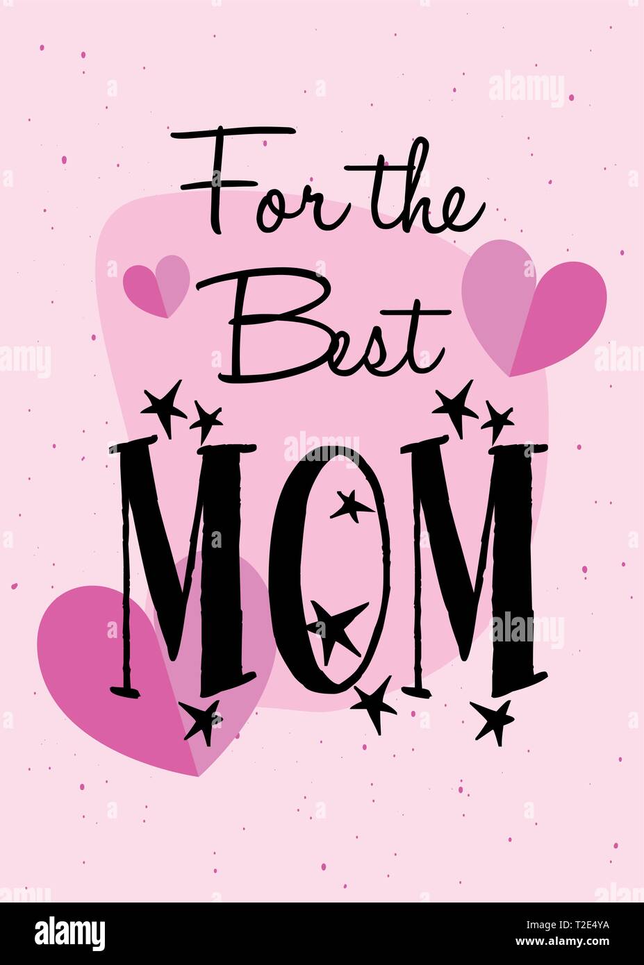 happy mothers day for the best mom poster vector illustration Stock ...