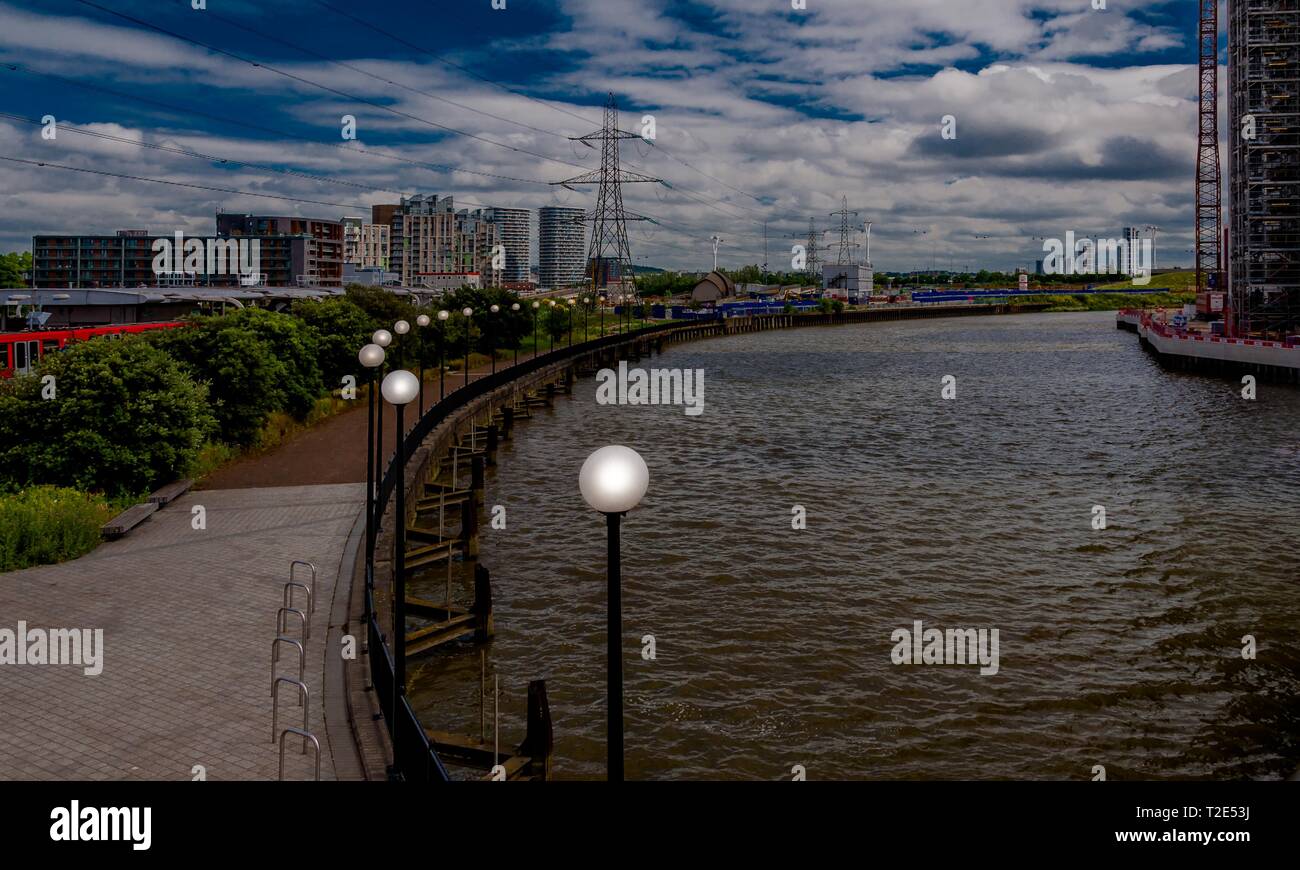 Canning Town regeneration and the London City Island footbridge London ...