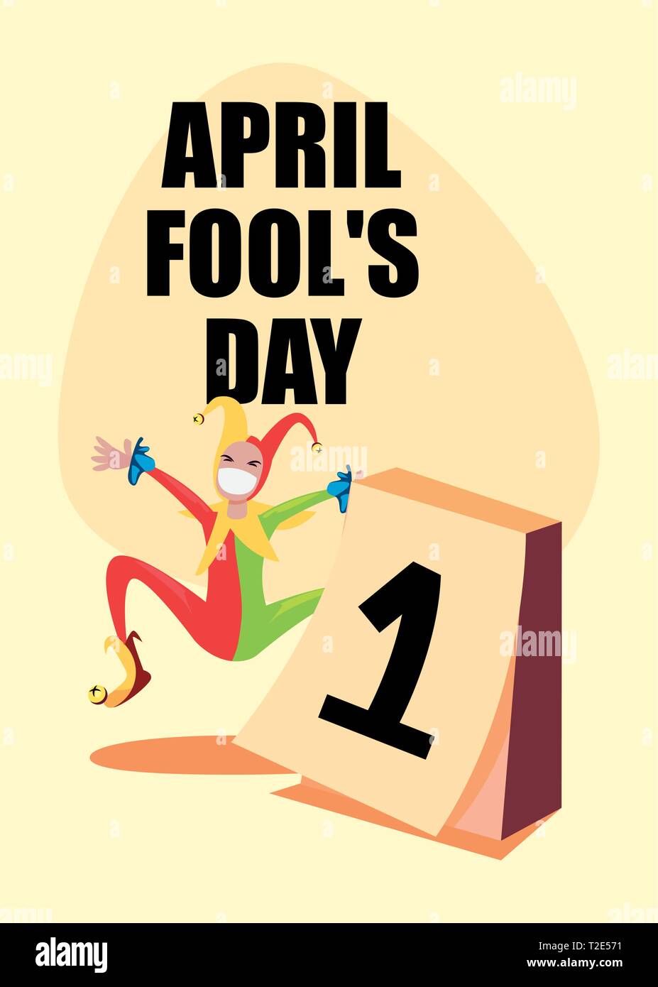 april fools day lettering celebration vector illustration Stock Vector ...