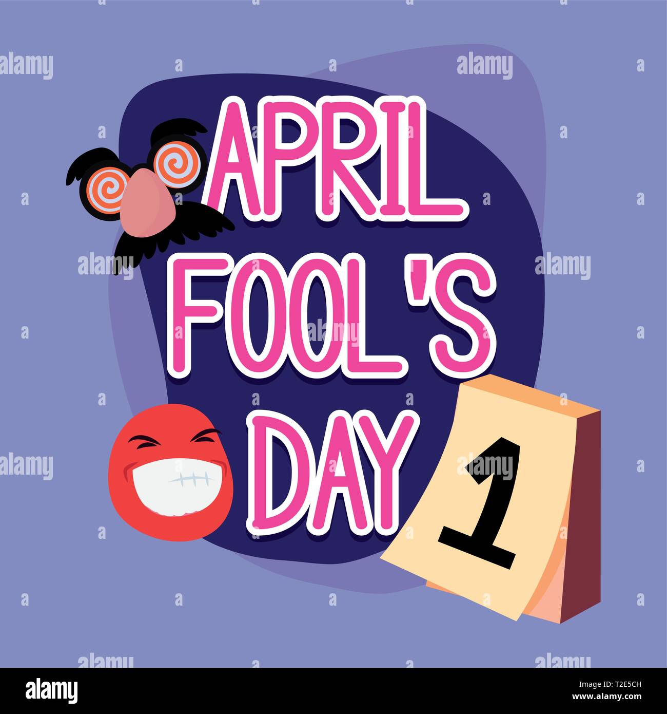 april fools day lettering celebration vector illustration Stock Vector ...