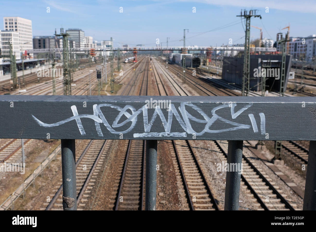 Graffiti train station hi-res stock photography and images - Alamy