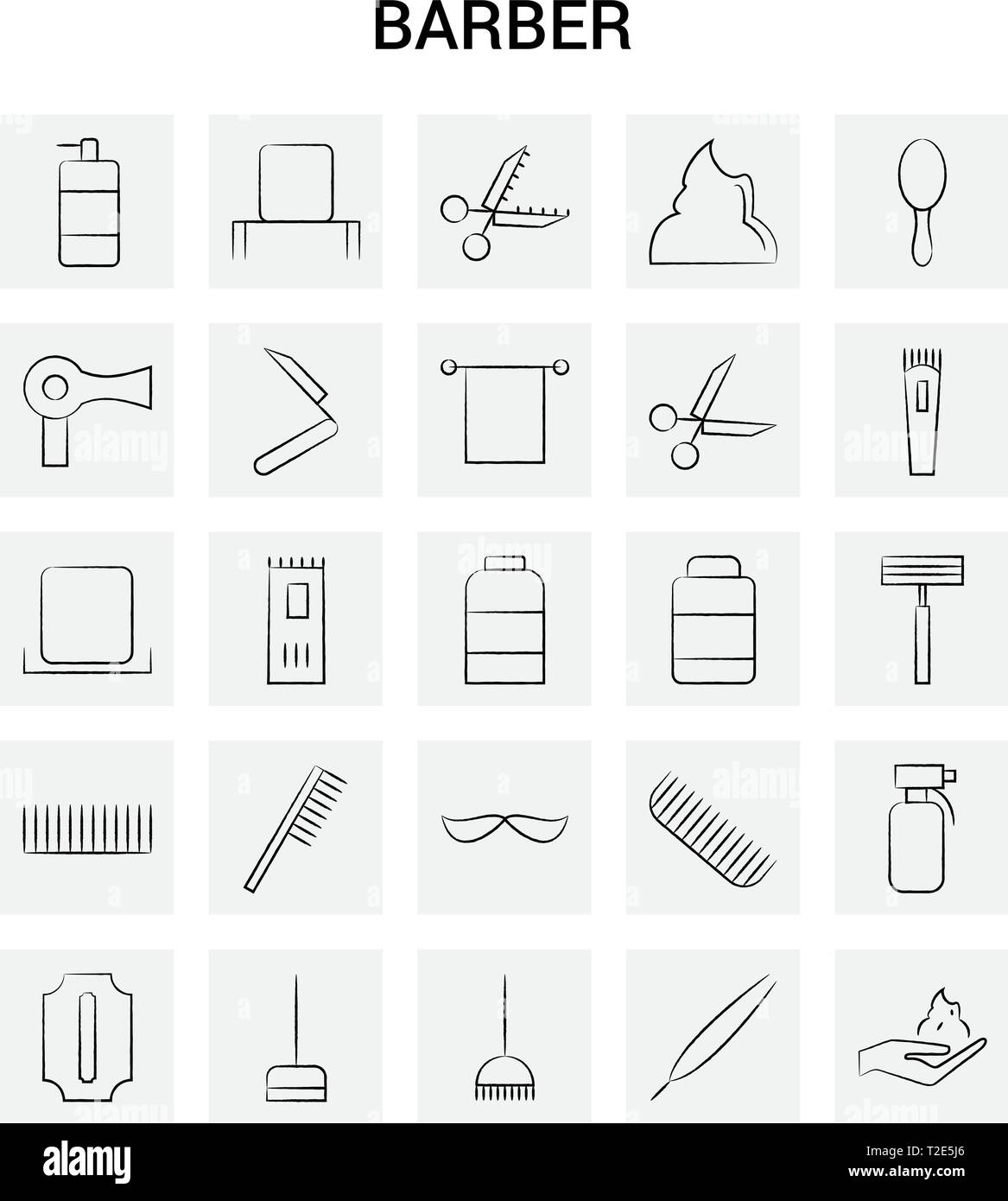 Barbers shaving man Stock Vector Images - Alamy